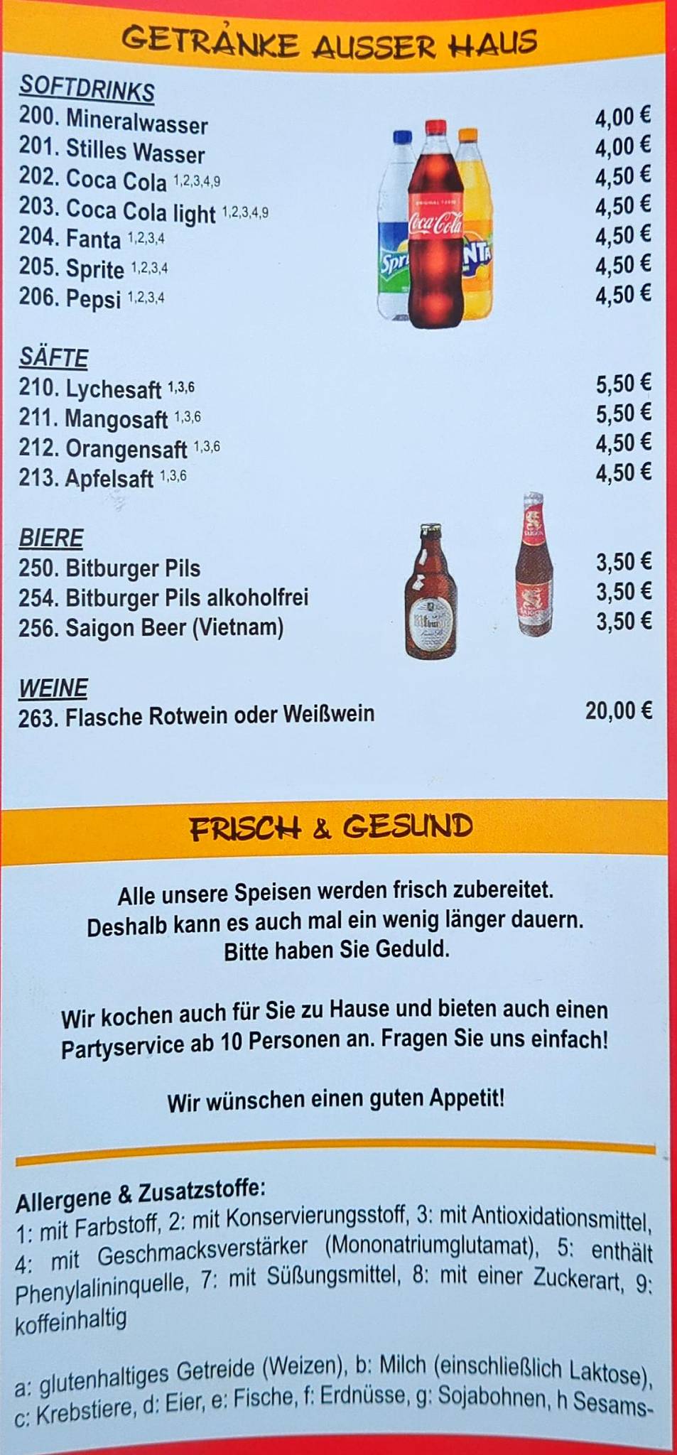 Speisekarte von Asia Restaurant DADA, Koblenz, Emser Str. 353