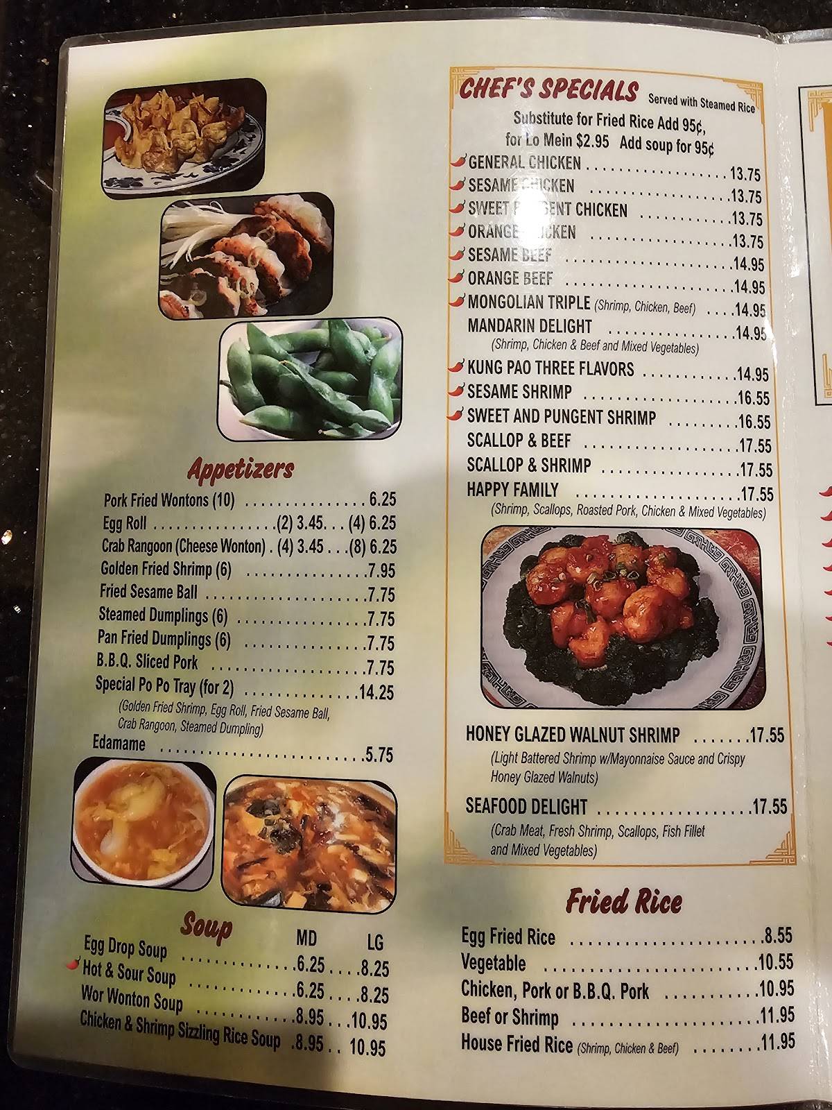 Menu at DRAGON INN restaurant, Eaton