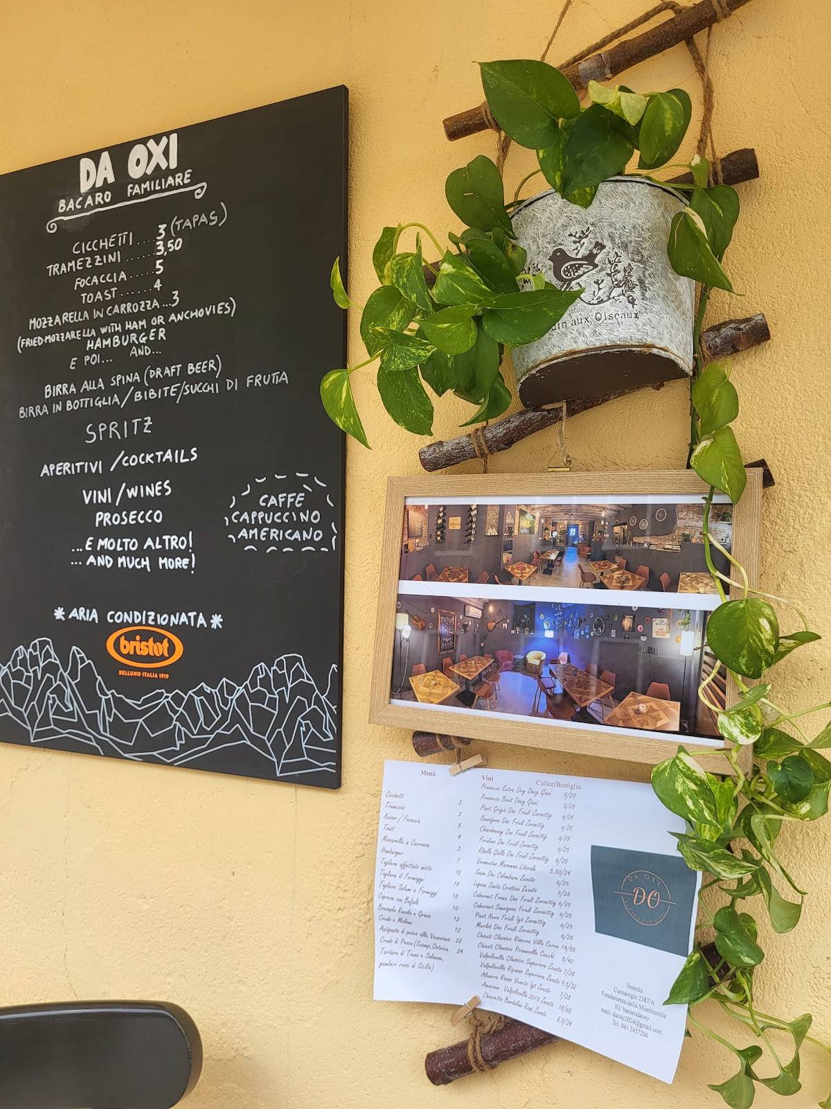 Menu at Da Oxy Bacaro Familiare pub & bar, Venice