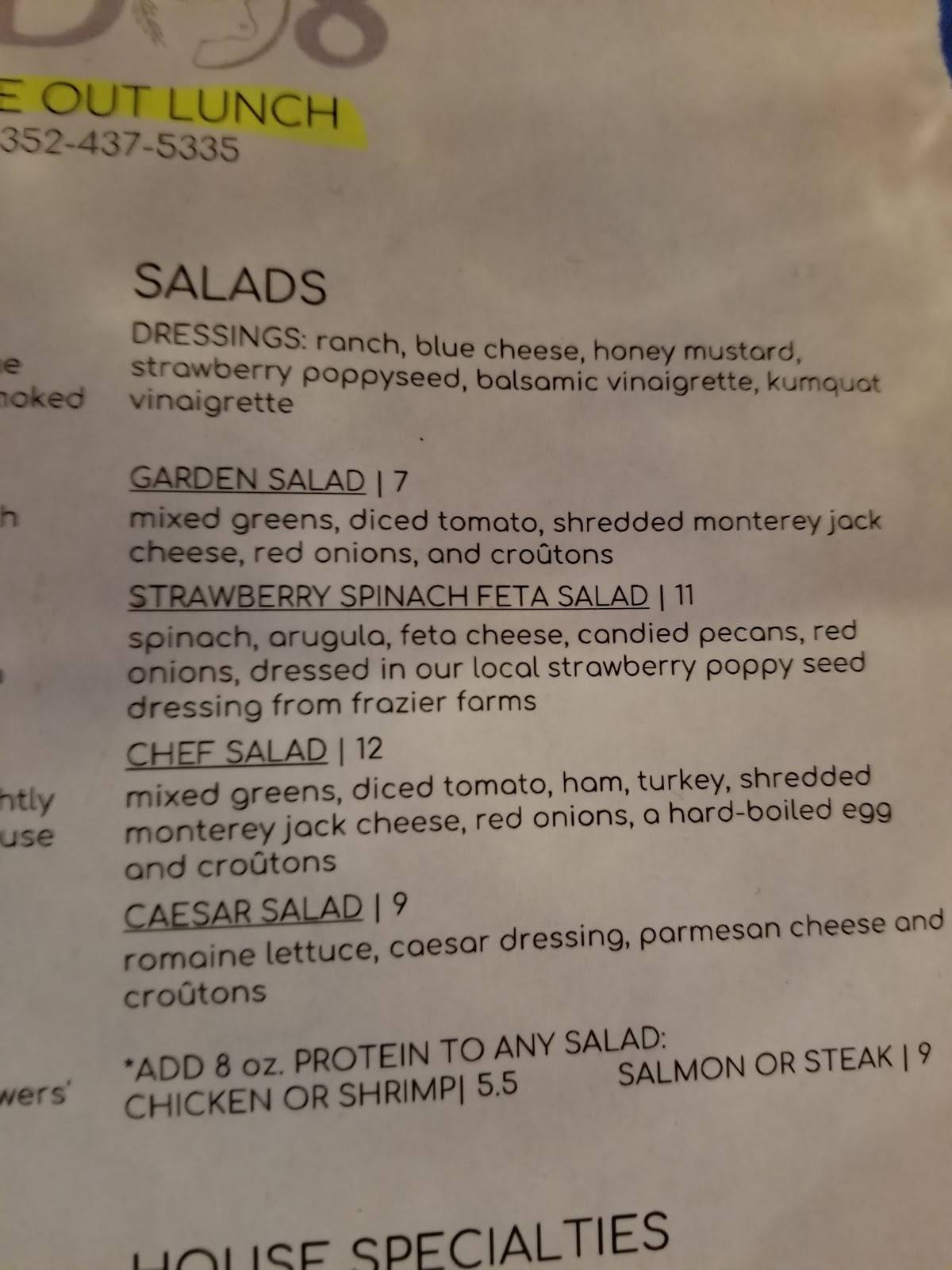 Menu at Green Door on 8th restaurant, Dade City