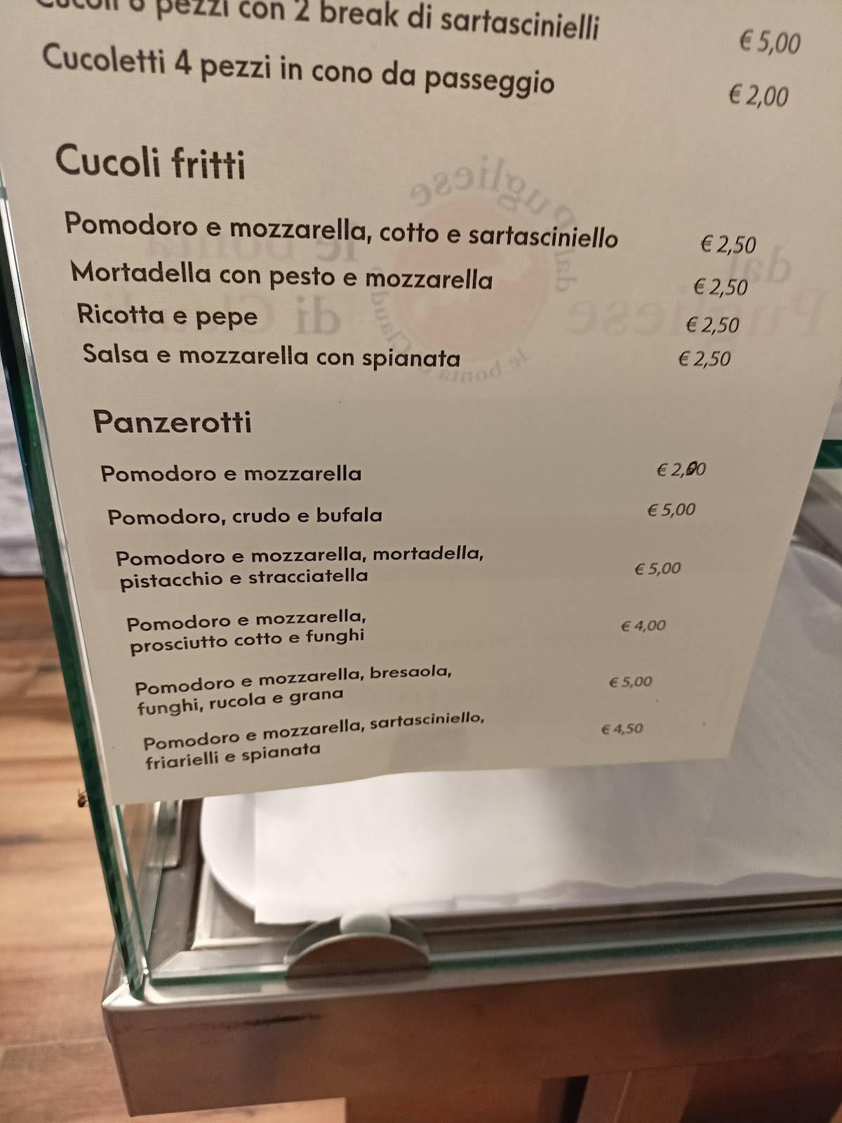 Menu at Dal pugliese Le bontà di Claudio restaurant, Venosa