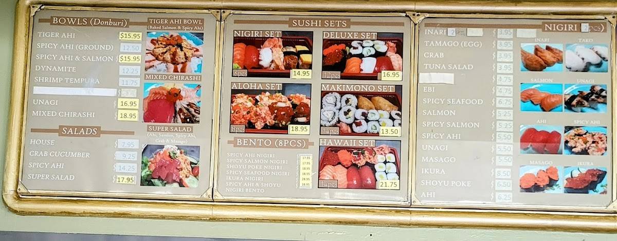 Carta del restaurante Damo Sushi, Pearl City