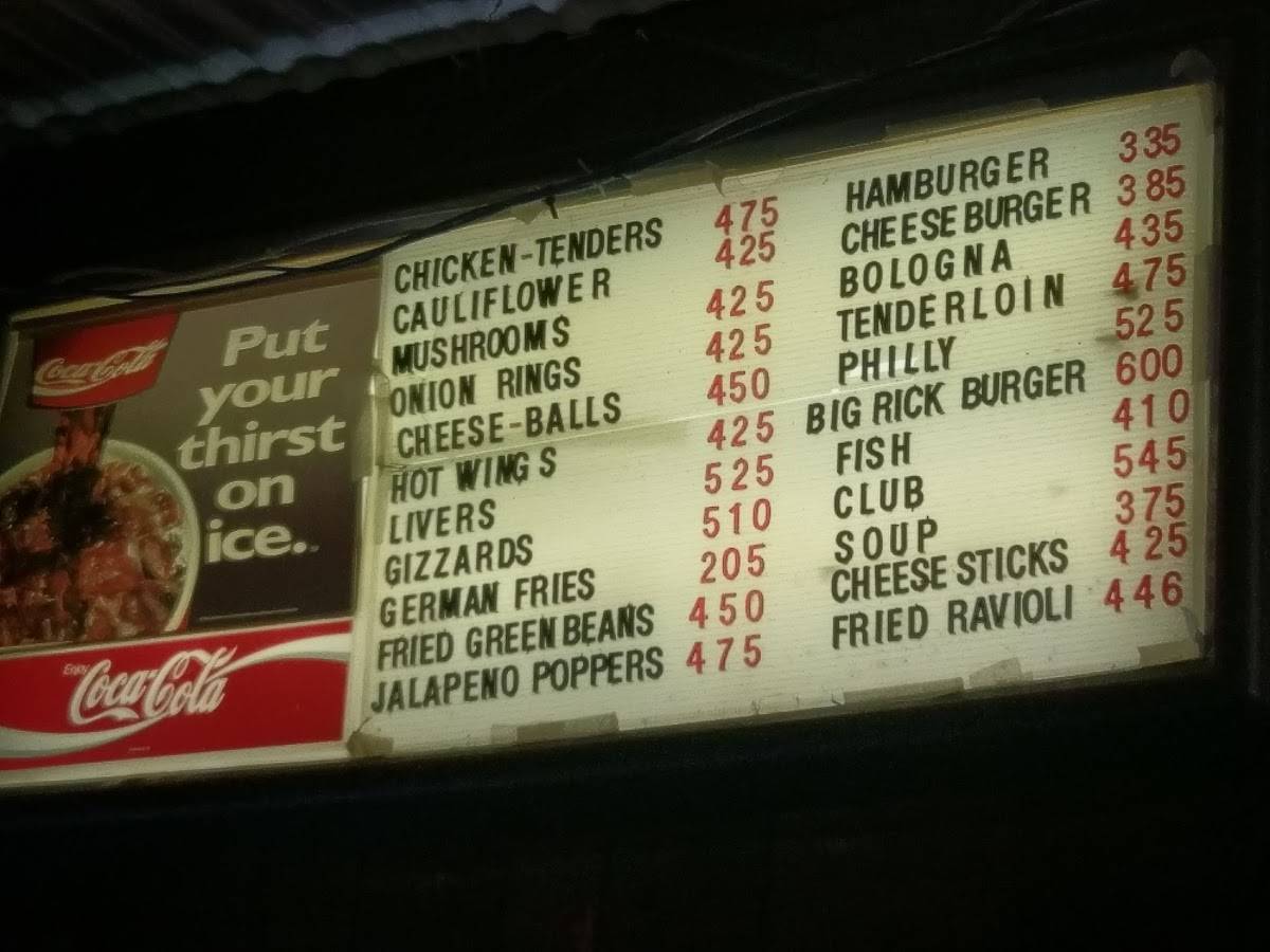 Menu at Darmstadt Inn restaurant, Evansville, Darmstadt Rd