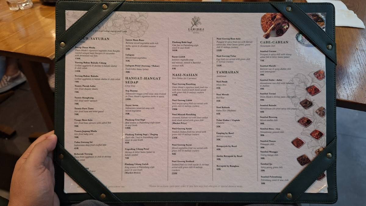 Menu at Daun Muda Soulfood by Peresthu - Menteng restaurant, Central ...
