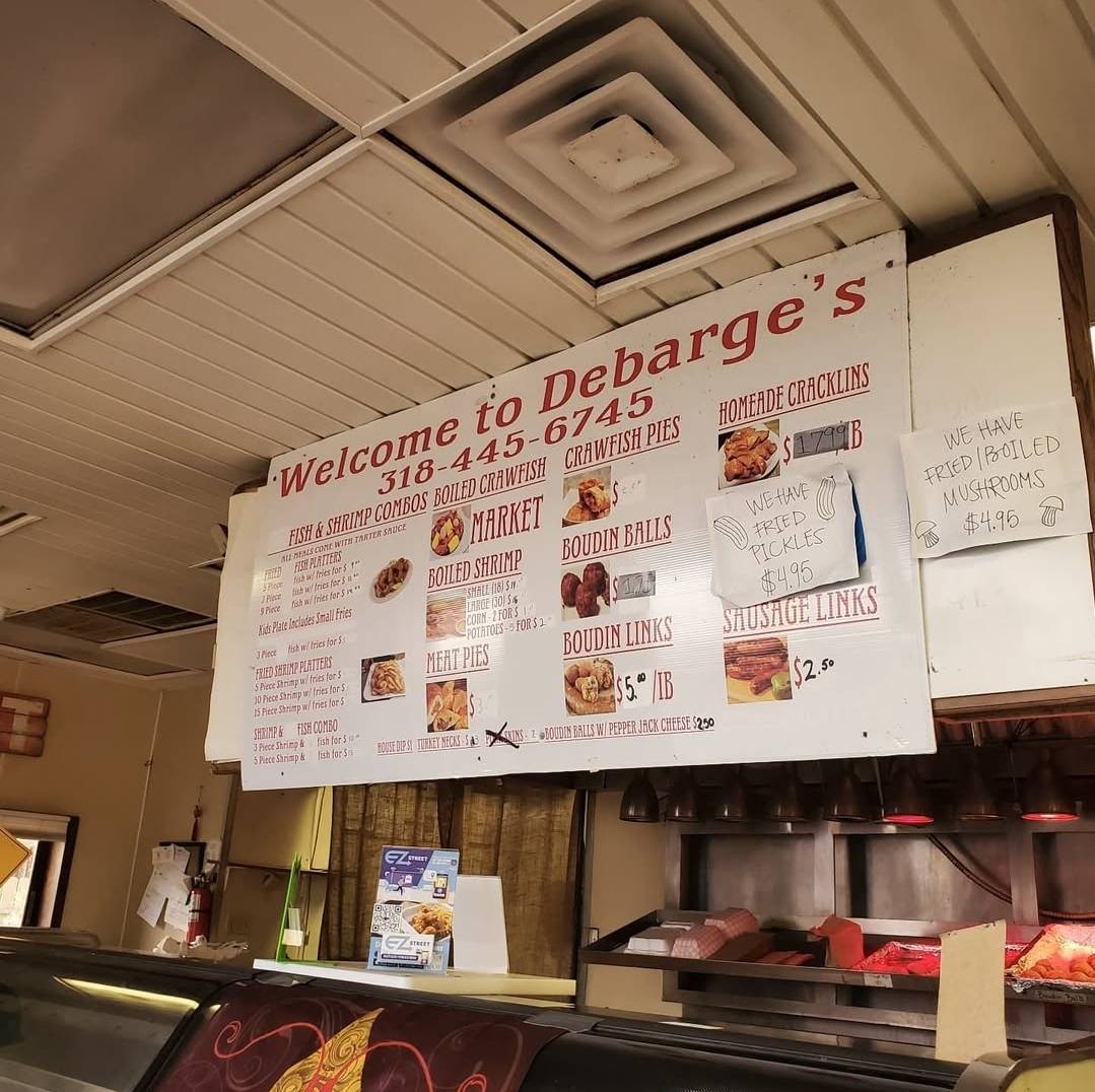 Menu at Debarge's Crawfish, Alexandria