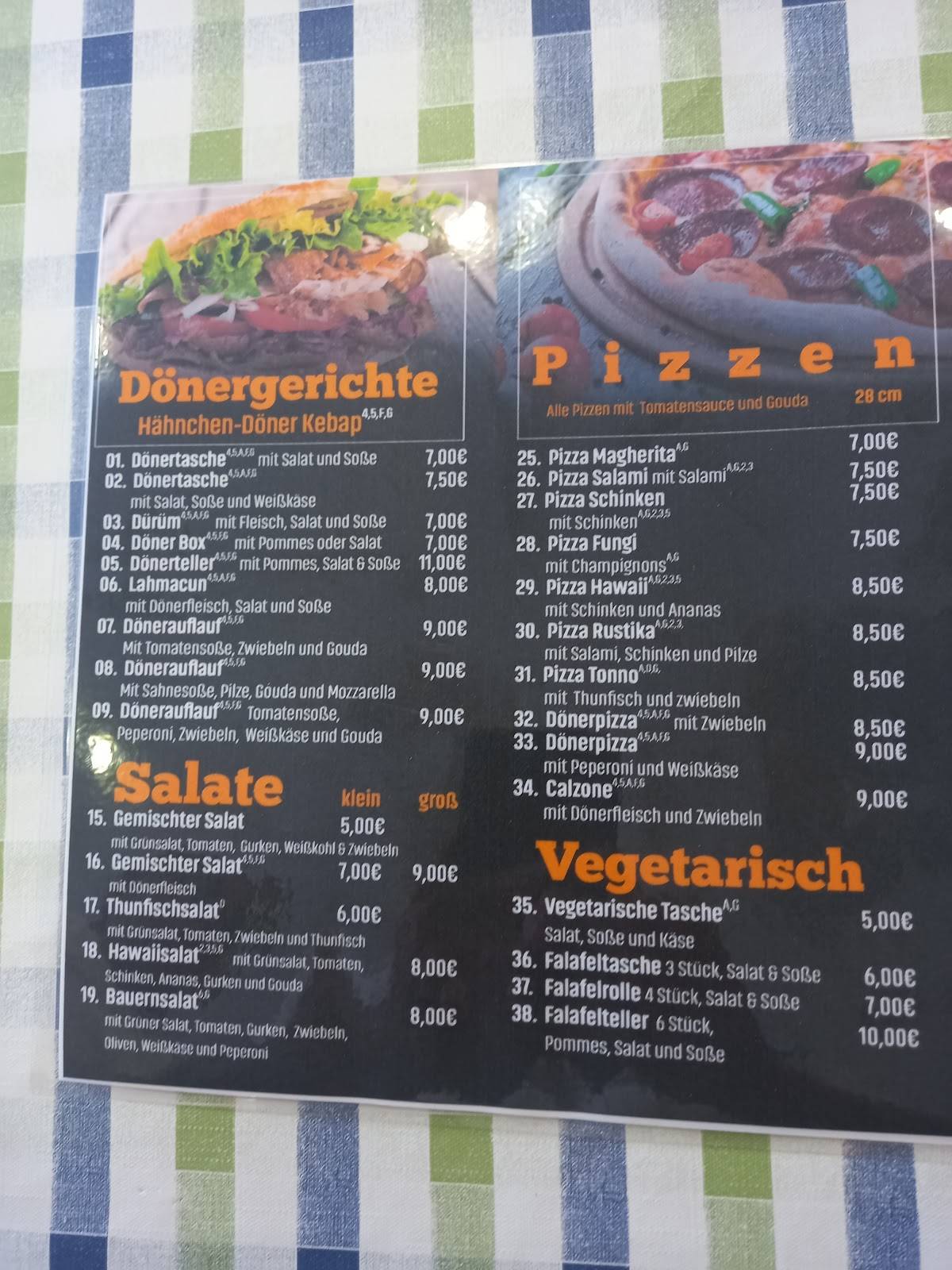 Speisekarte von Dedo Schnellimbiss pizza, Jesberg