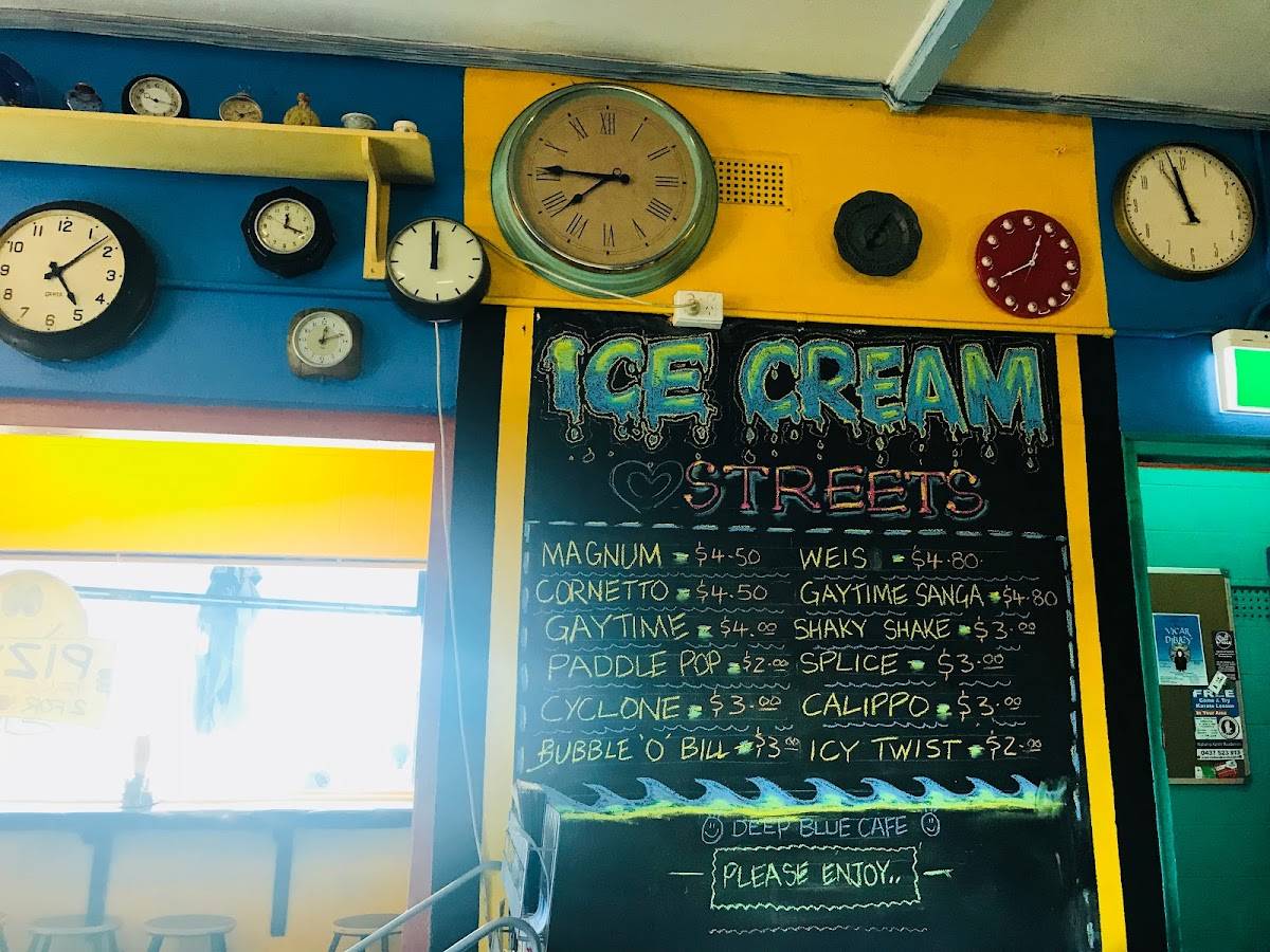 Menu at Deep Blue Cafe, Moana