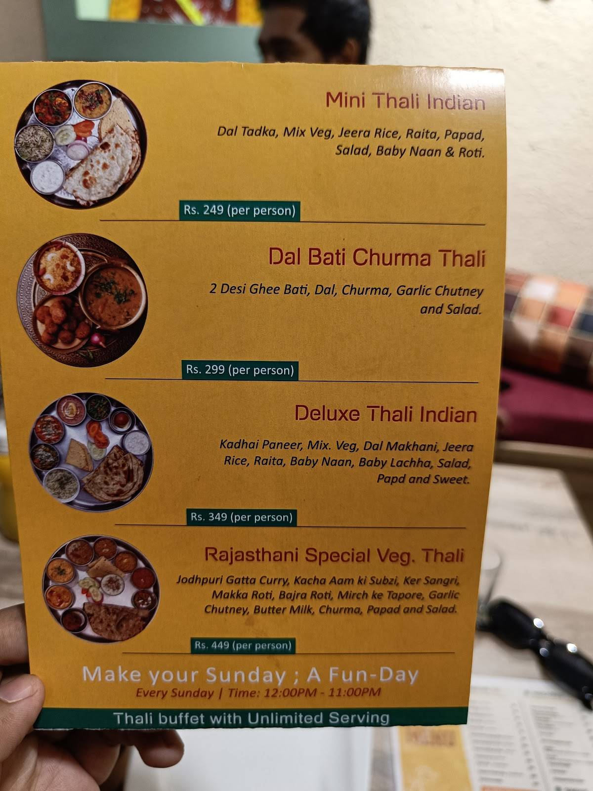 Menu at Kunba Café (Rajasthani, Biryani & Indian Delights), Dehradun