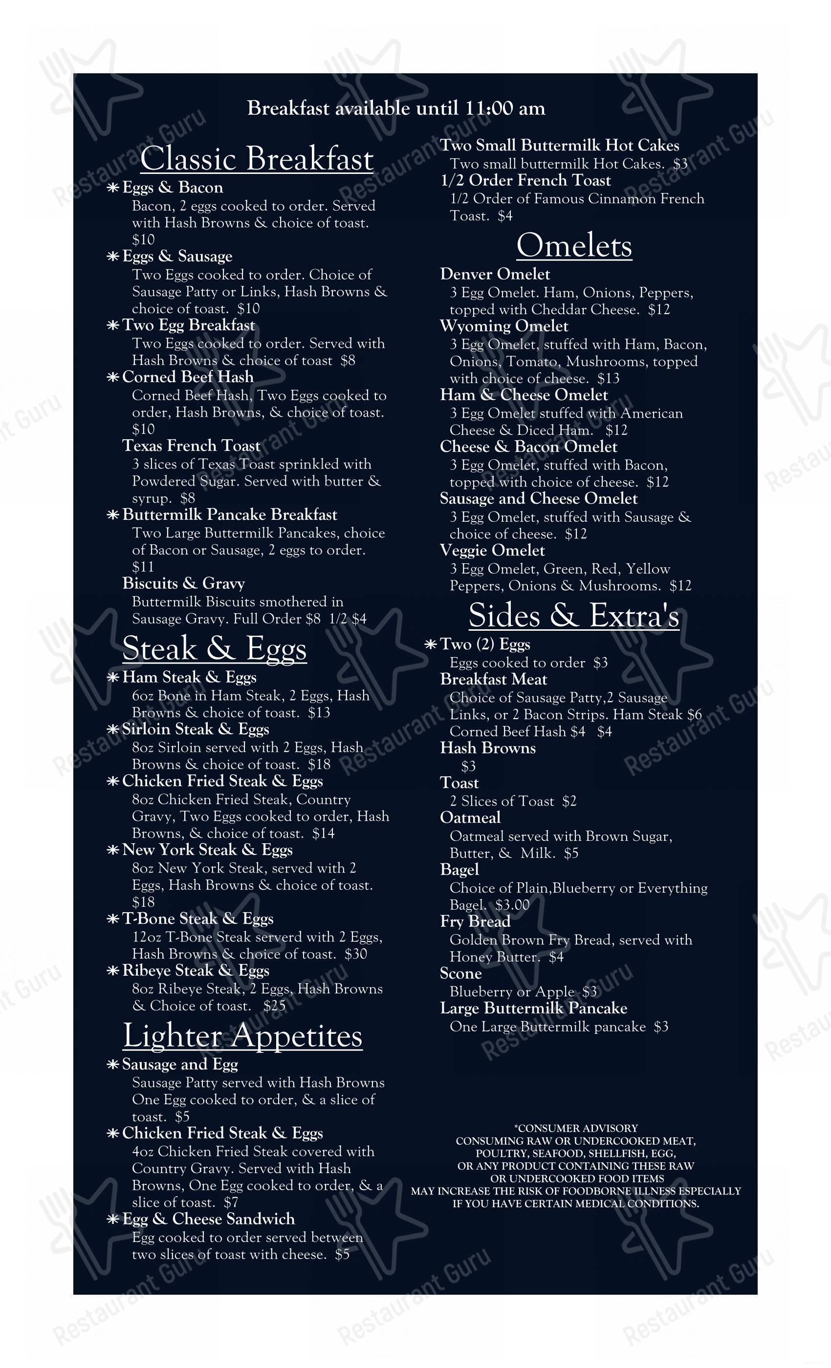 Menu at Deka-Guy Hee Restaurant, Lander