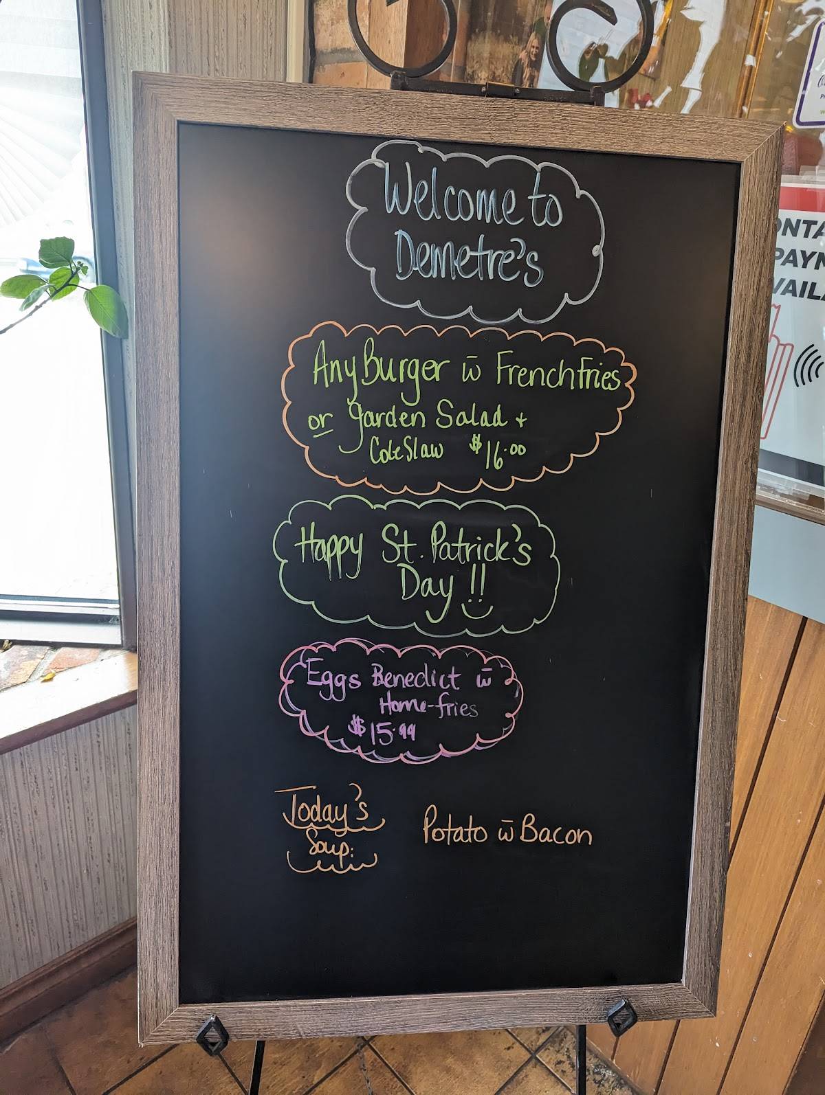 Menu at Demetre's Family Eatery restaurant, Stratford