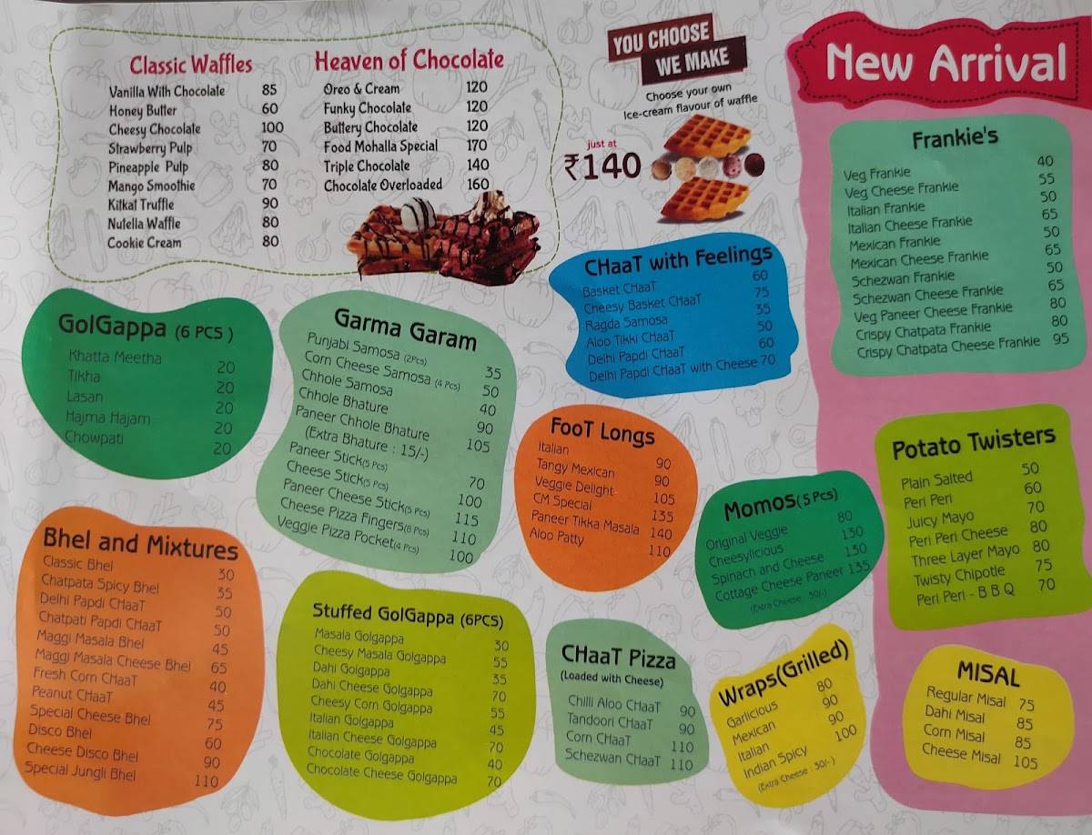 Menu at Dessert Mohalla / Chaat Mohalla / Baskin Robins, Vyara