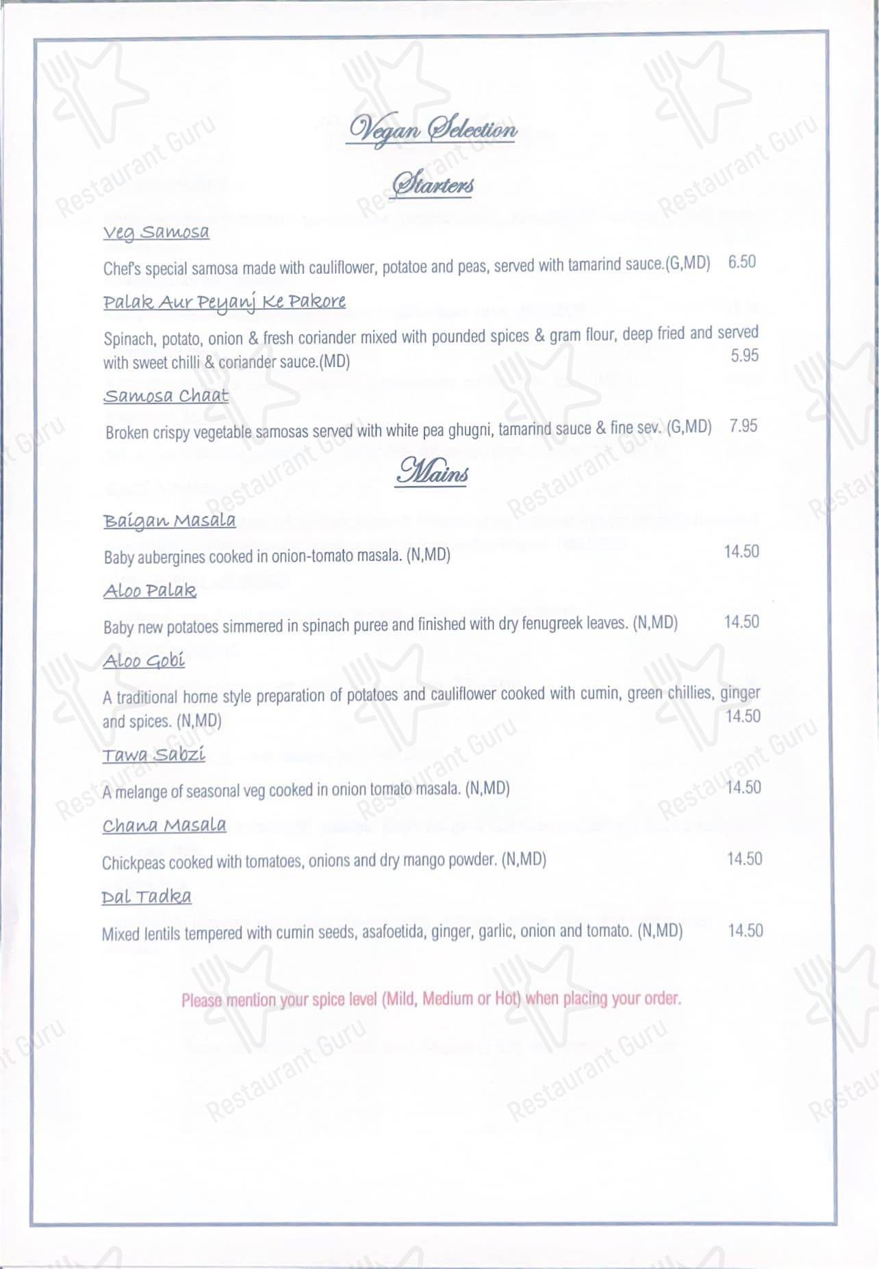 Menu at Destination Indian Restaurant & Bar, Huddersfield