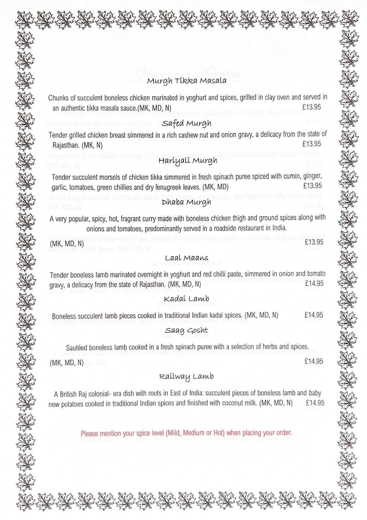 Menu at Destination Indian Restaurant & Bar, Huddersfield