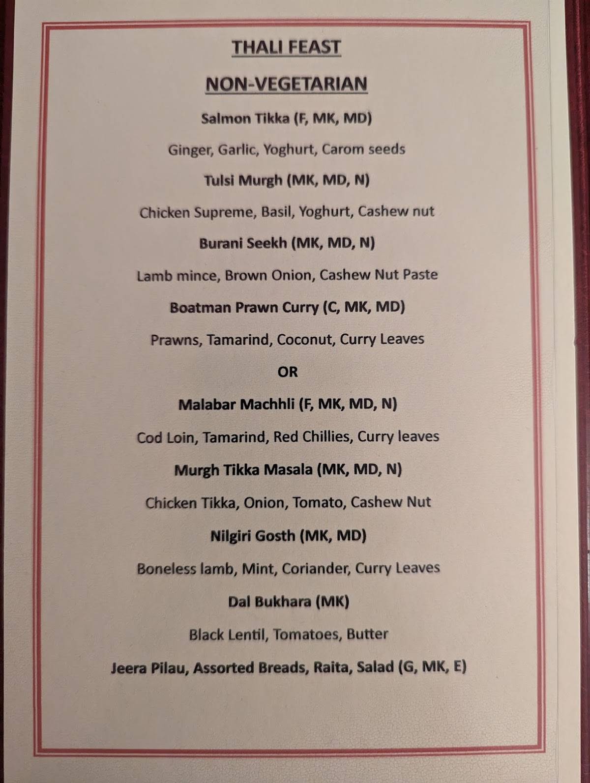 Menu at Destination Indian Restaurant & Bar, Huddersfield