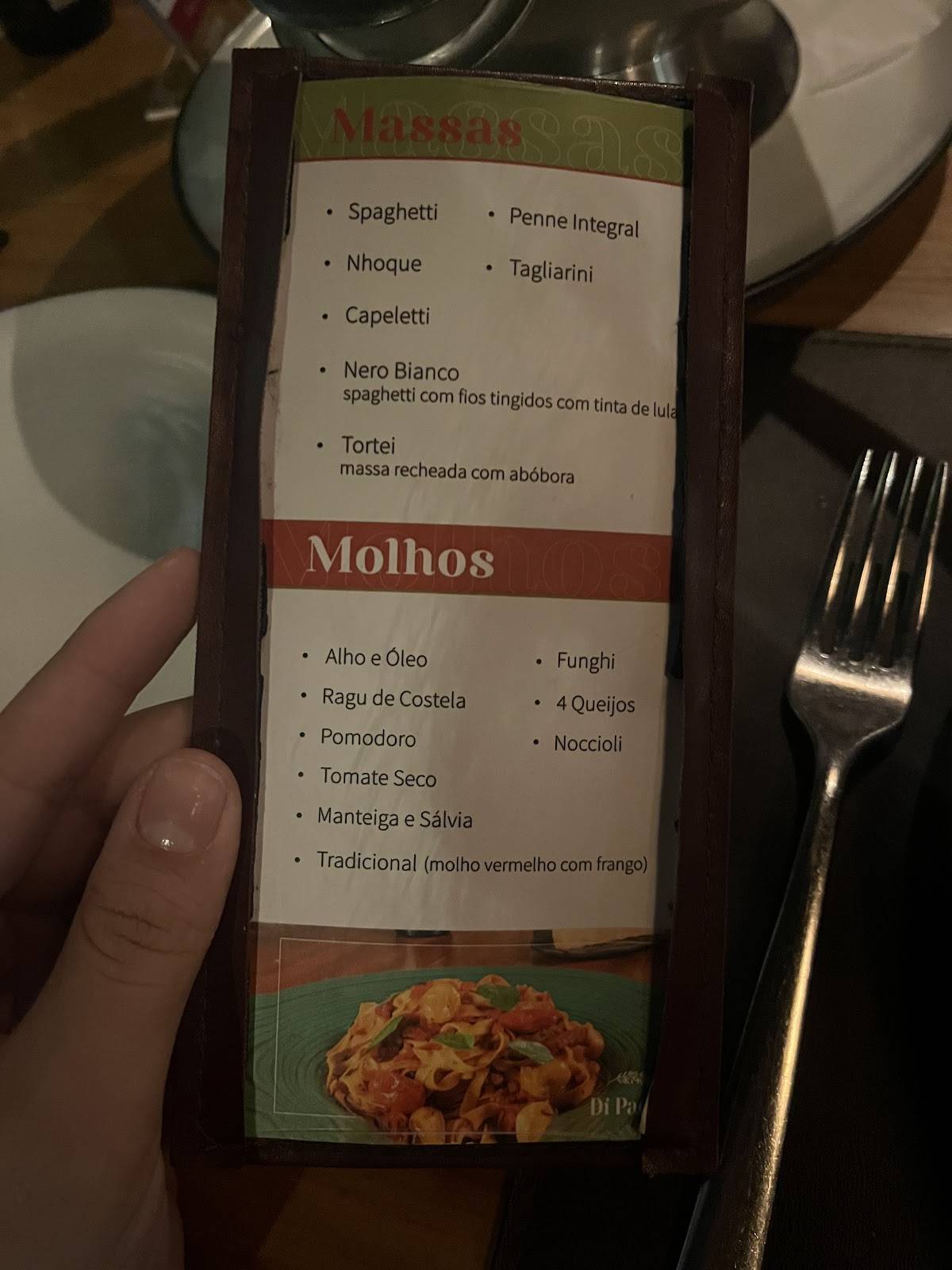 Menu em Di Paolo Curitiba restaurante, Curitiba
