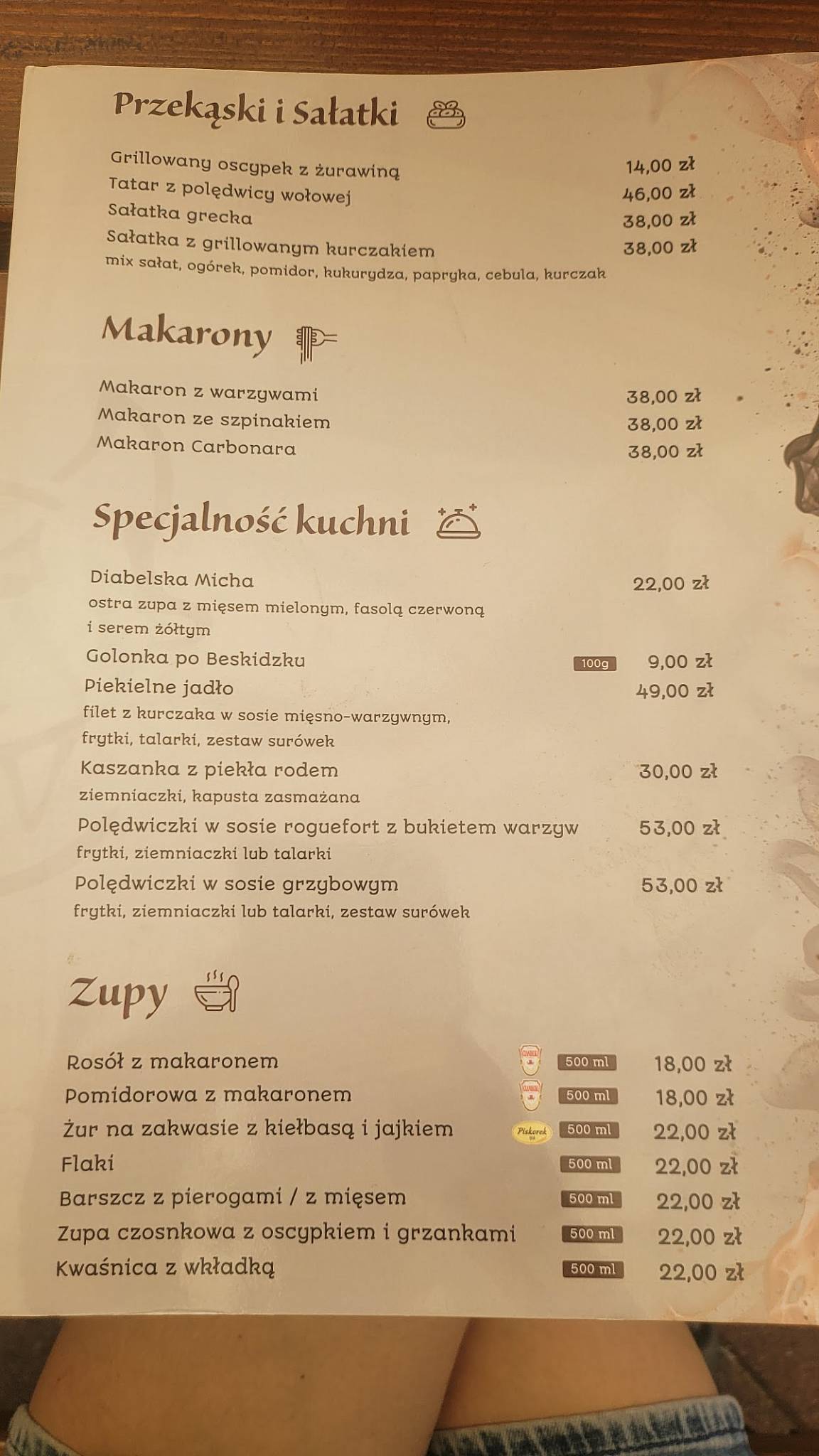 Menu at Diabelska Karczma Piekielnie Dobre Jedzenie restaurant ...