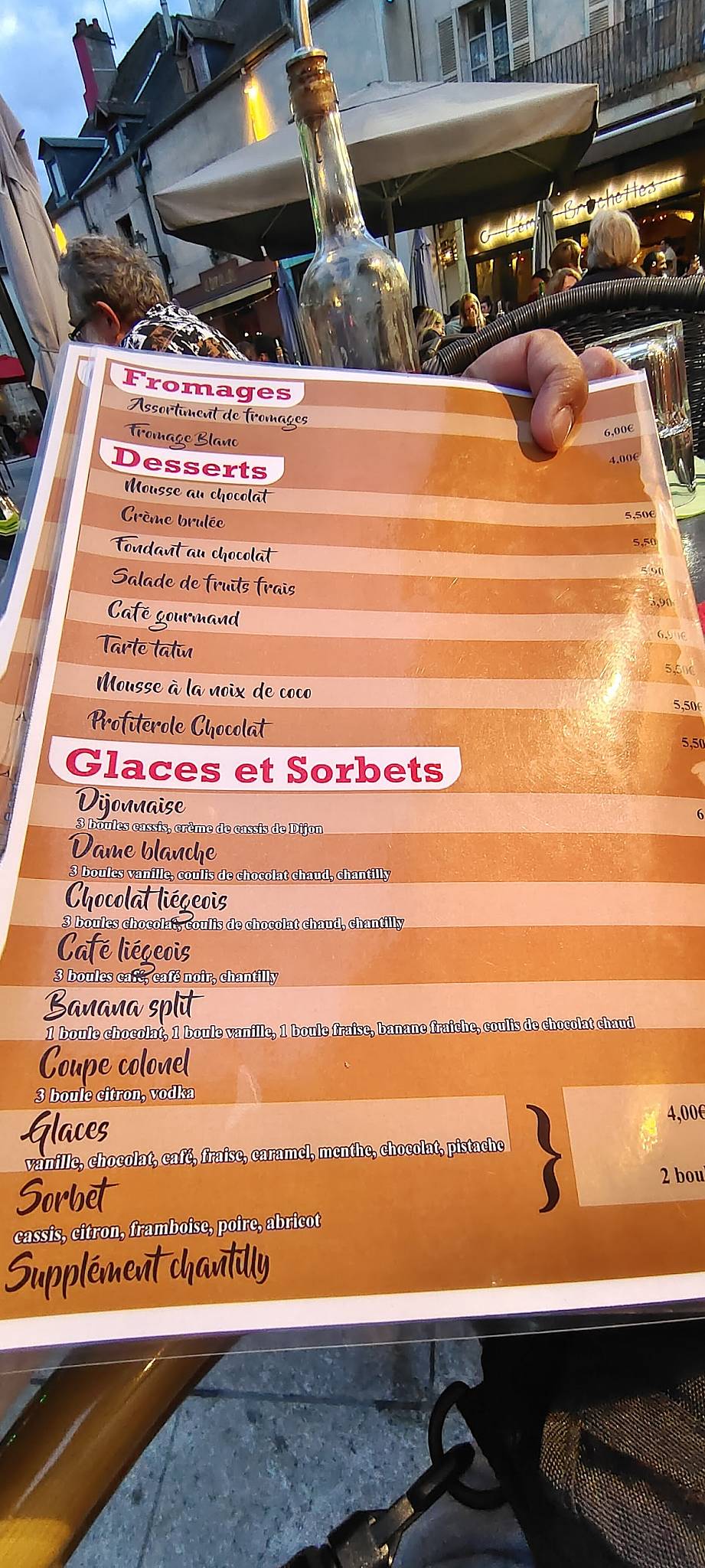 Carta del restaurante Le Resto, Dijon