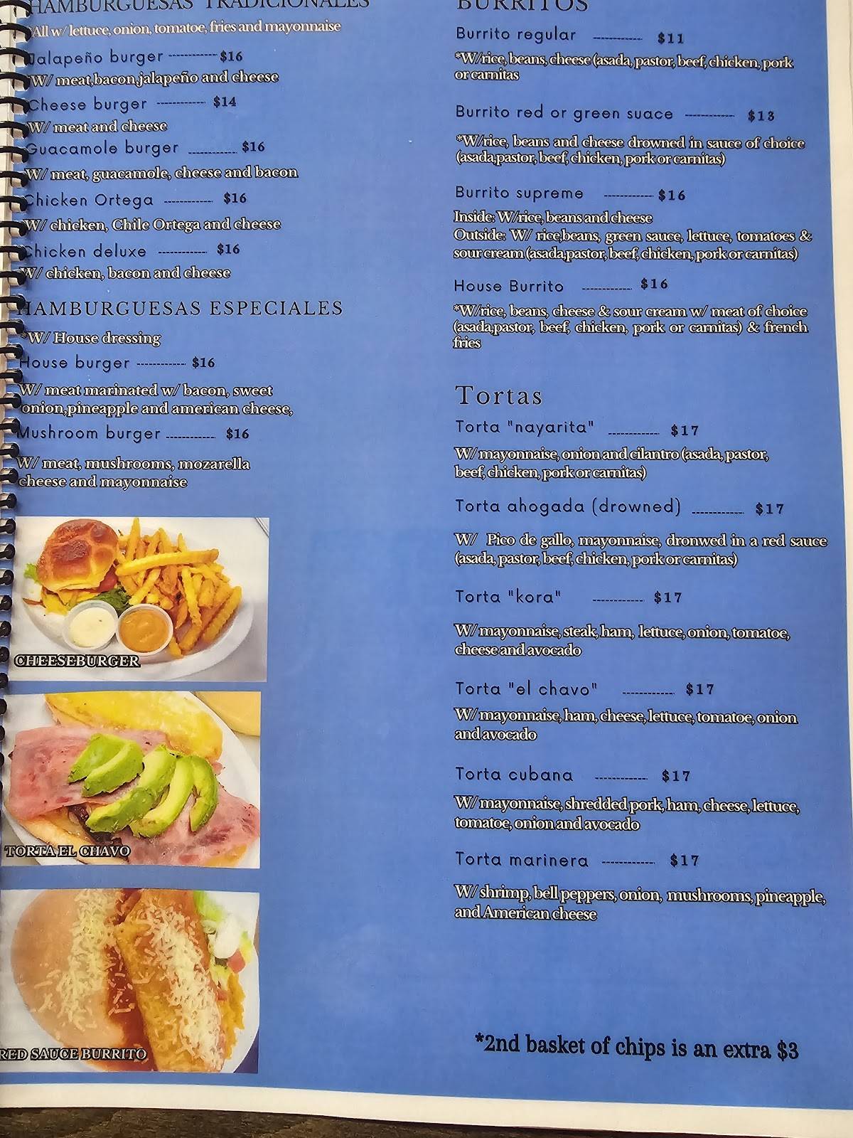 Menu at Salsa Mexican Restaurant, Dillon