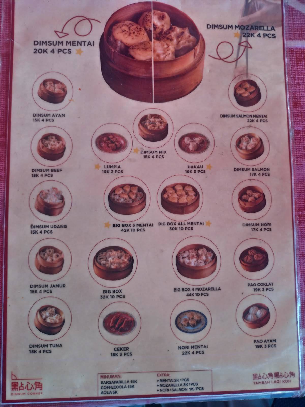 Carta del restaurante Dimsum Corner Galaxy, Bekasi