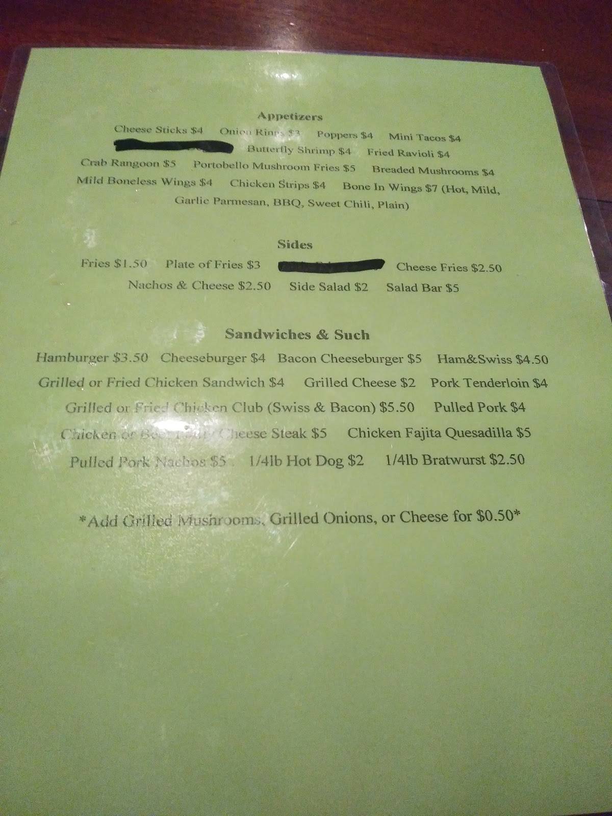 Menu at Do Drop Inn pub & bar, Dow