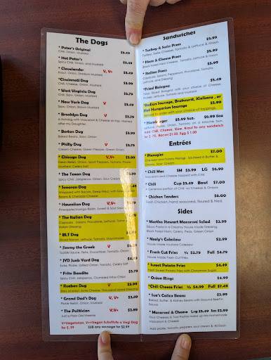 Menu at Dog Daze Gourmet Hot Dogs restaurant, Canton