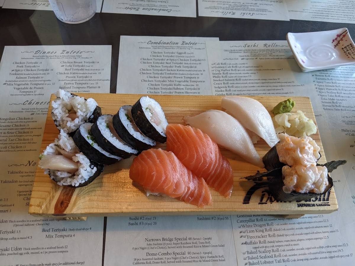 Menu at Domo Sushi Gig Harbor restaurant, Gig Harbor