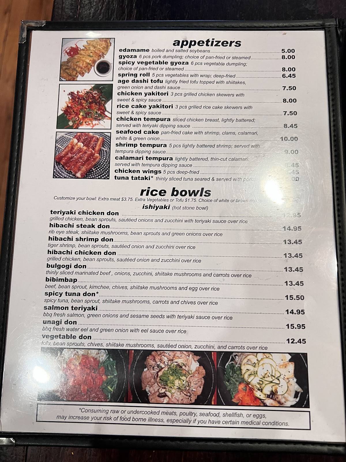 Menu at Don restaurant, Greensboro