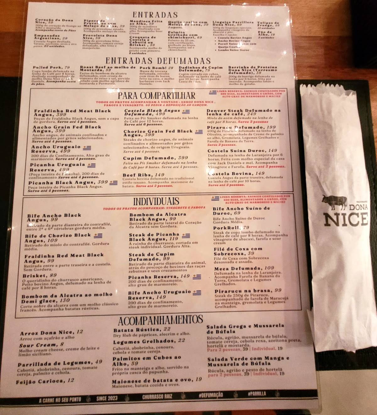 Menu em Dona Nice Steakhouse, Santos