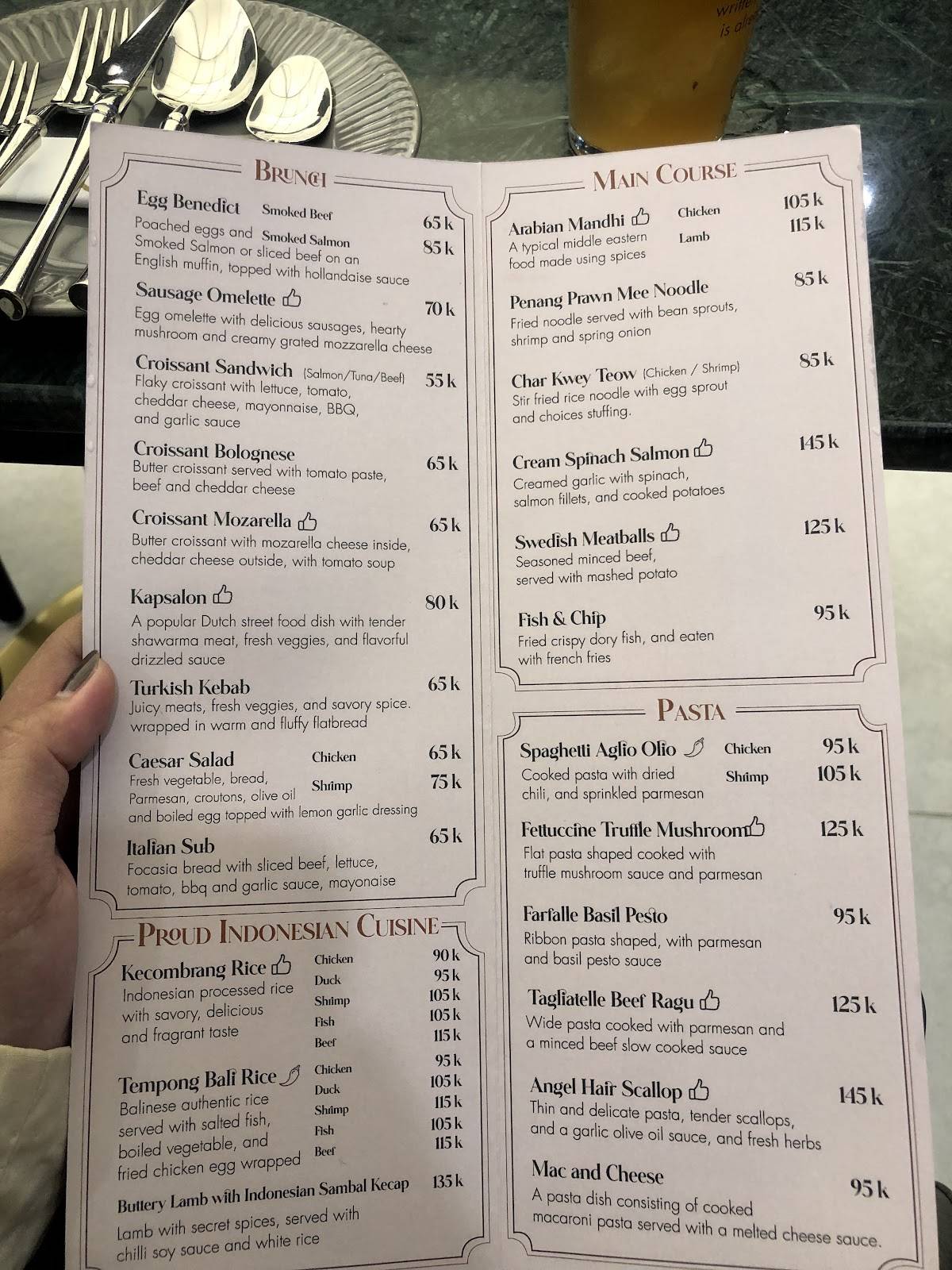 Menu at Dream Dates Artisan Bakery & Restaurant Senopati, South Jakarta