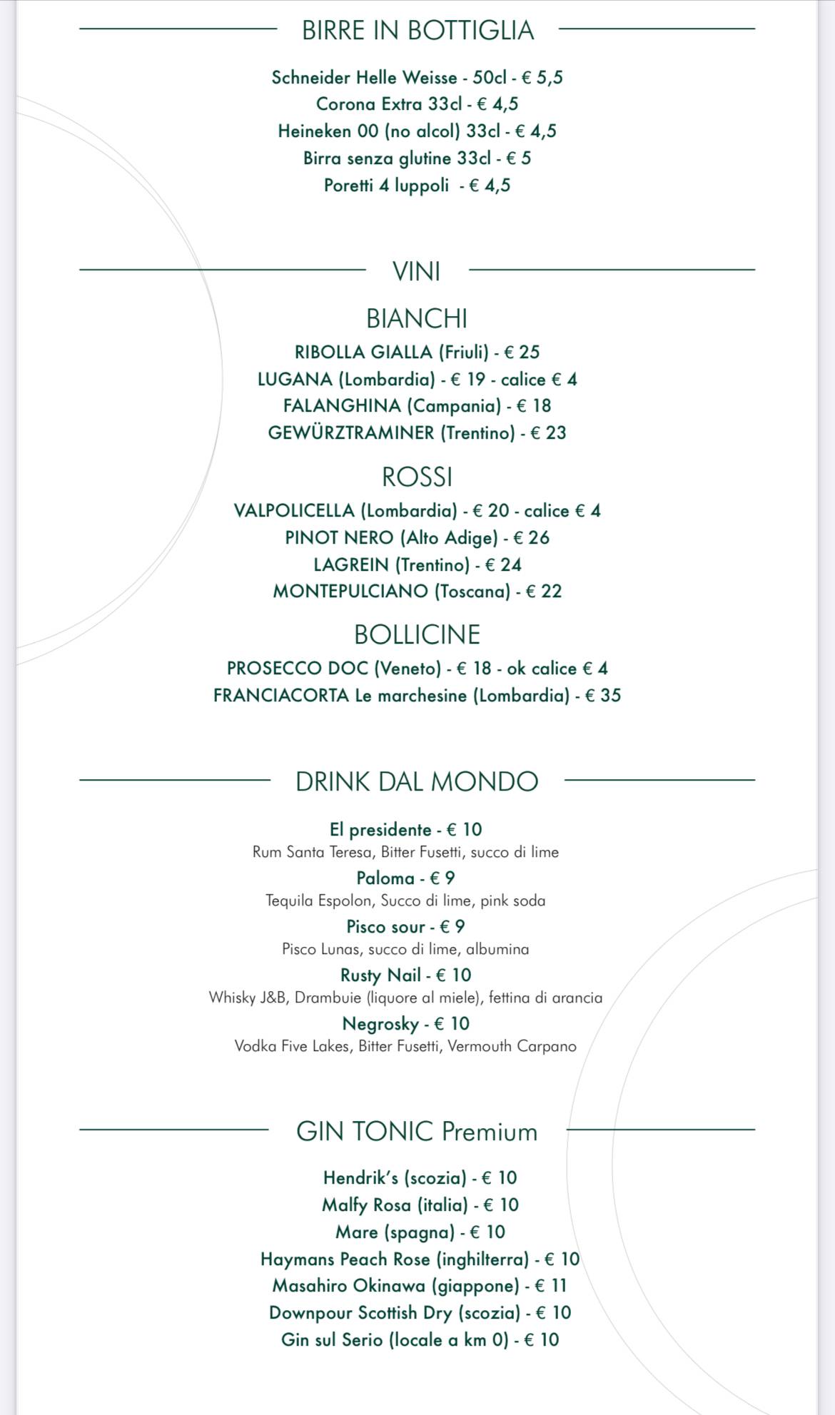 Menu at Dream Village Stezzano restaurant, Stezzano