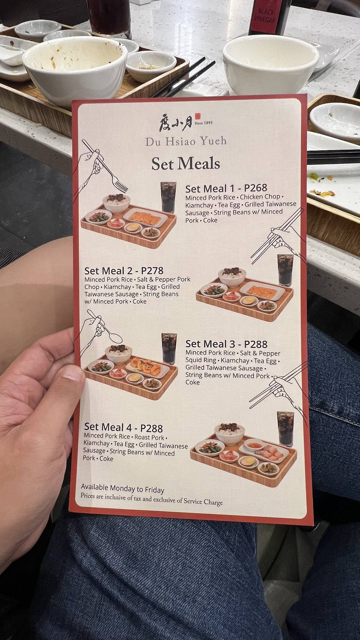 Menu at Du Hsiao Yueh PH - SM Mall of Asia restaurant, Pasay
