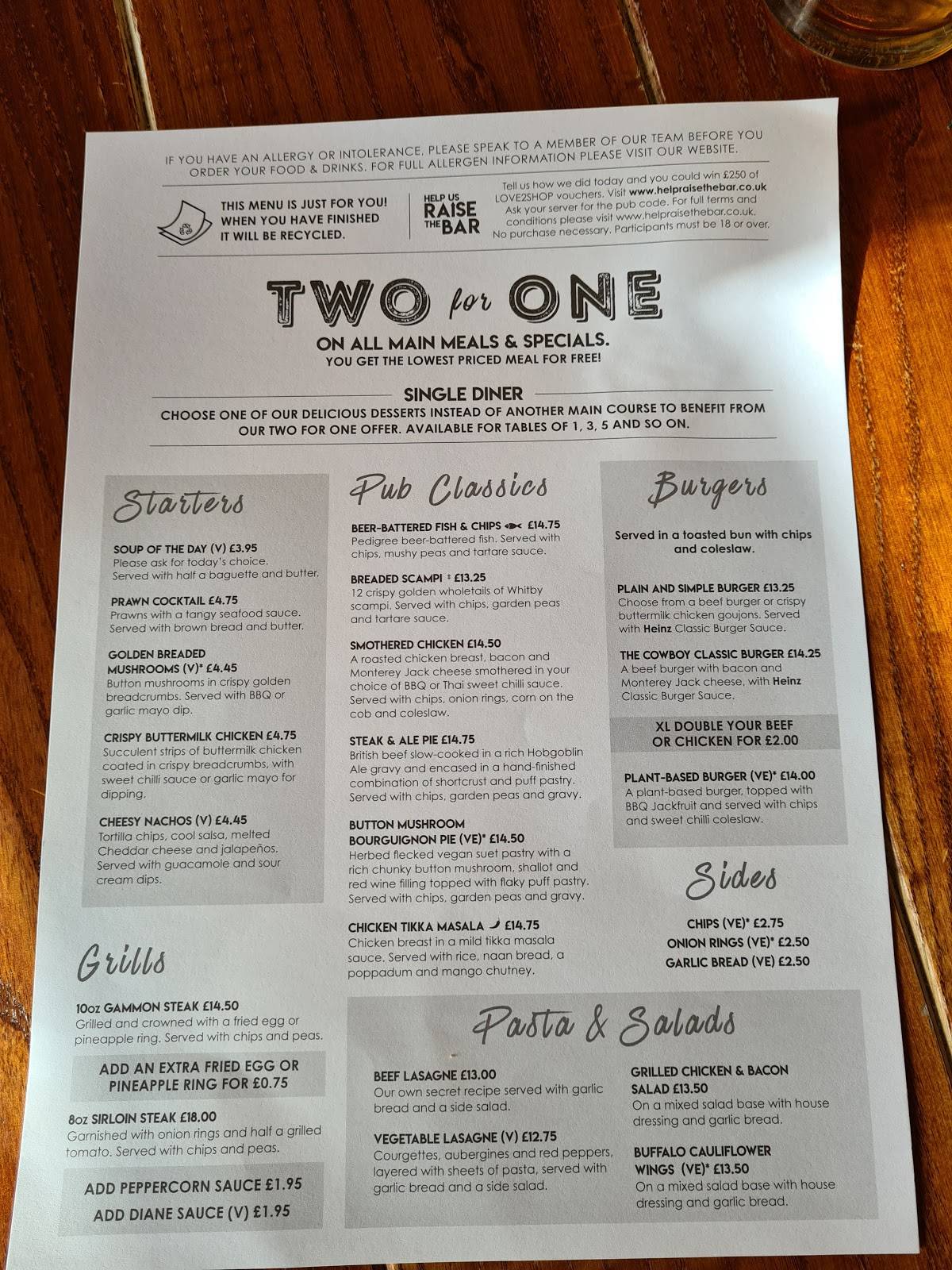 Menu at Dunnichen Stone pub & bar, Forfar