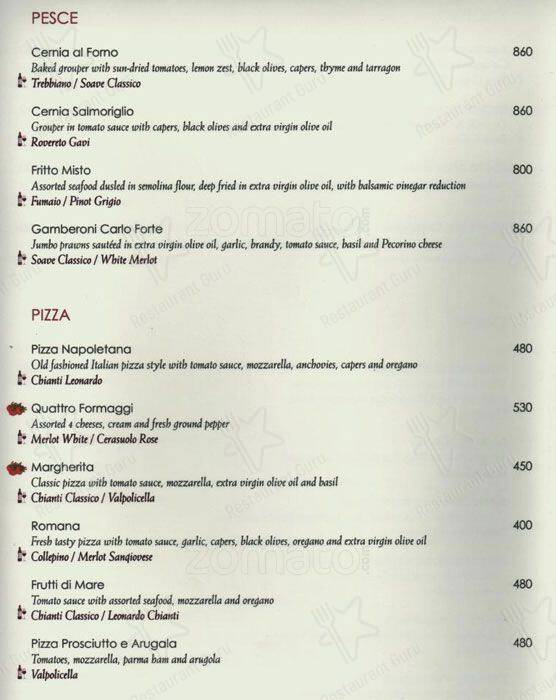 Menu at Dusit Thani Manila restaurant, Makati, Ayala Center