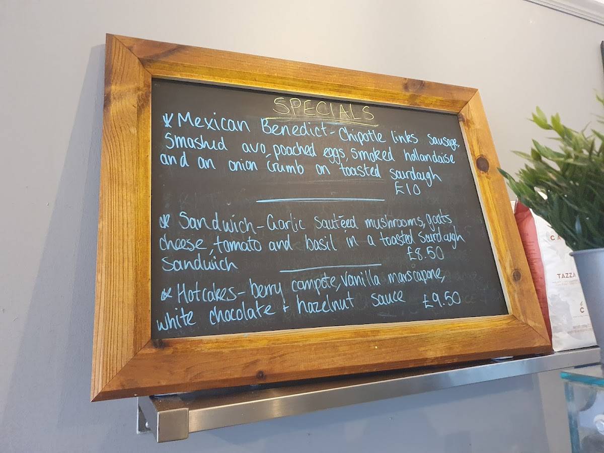 Menu at E-Street Café cafe, Glasgow
