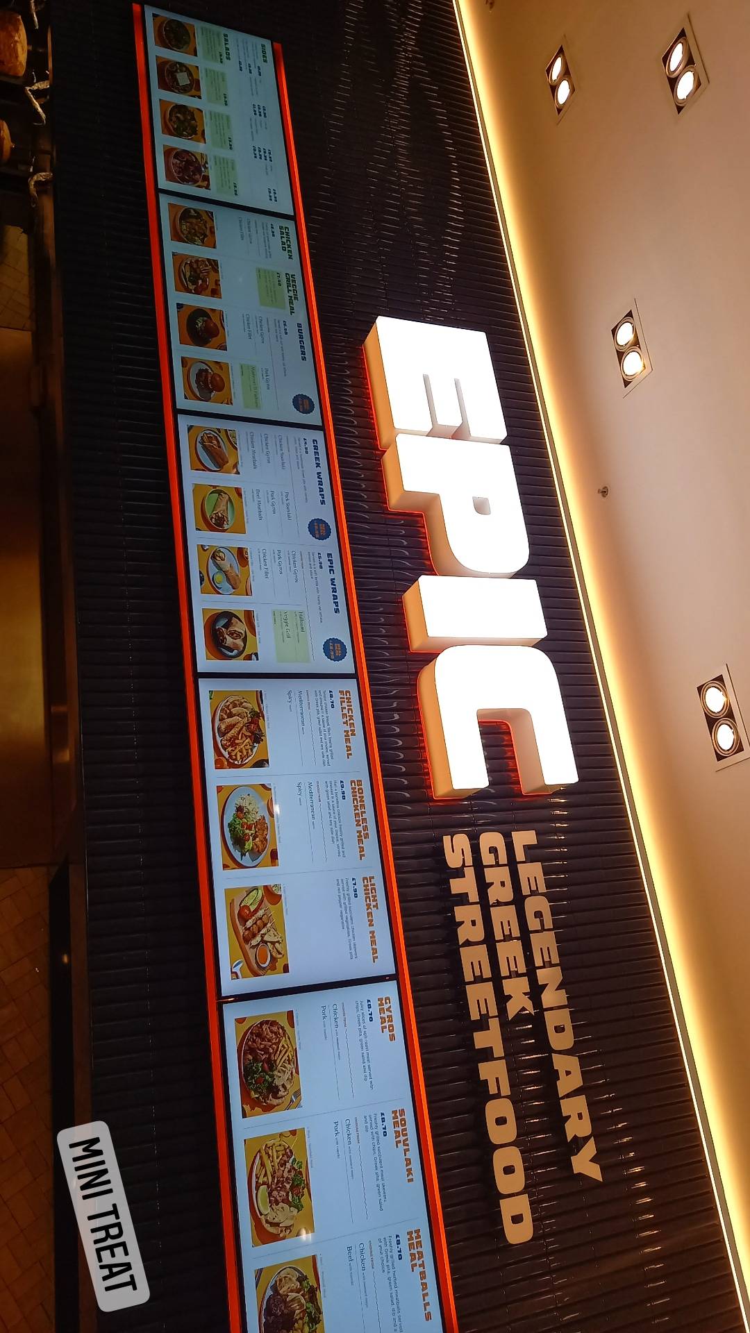 Menu at EPIC Legendary Greek Streetfood restaurant, London, E20