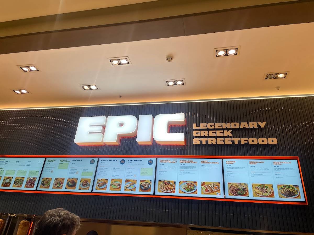 Menu at EPIC restaurant, London, E20