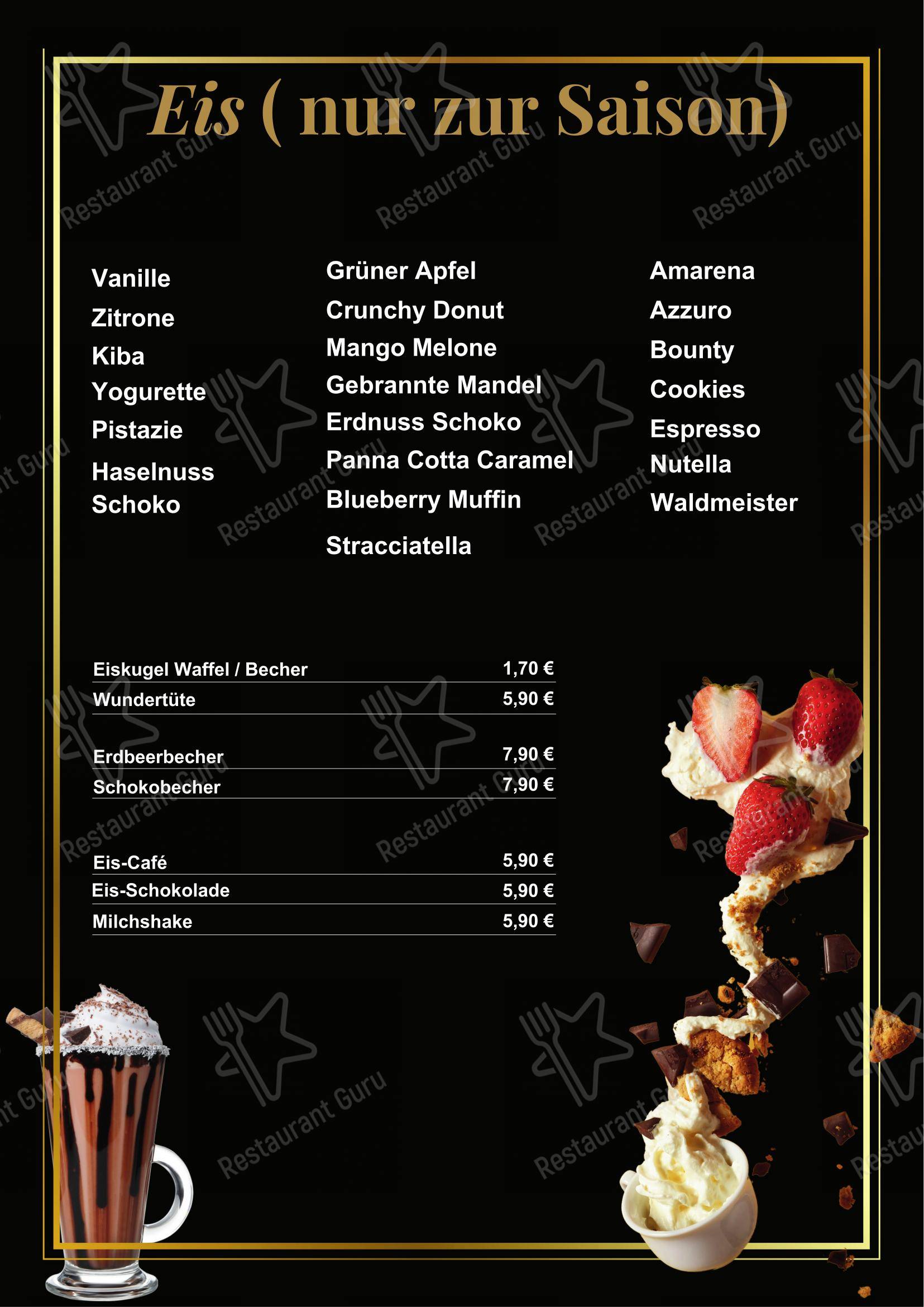 Speisekarte von Ez Moda Grand Café cafe, Oldenburg