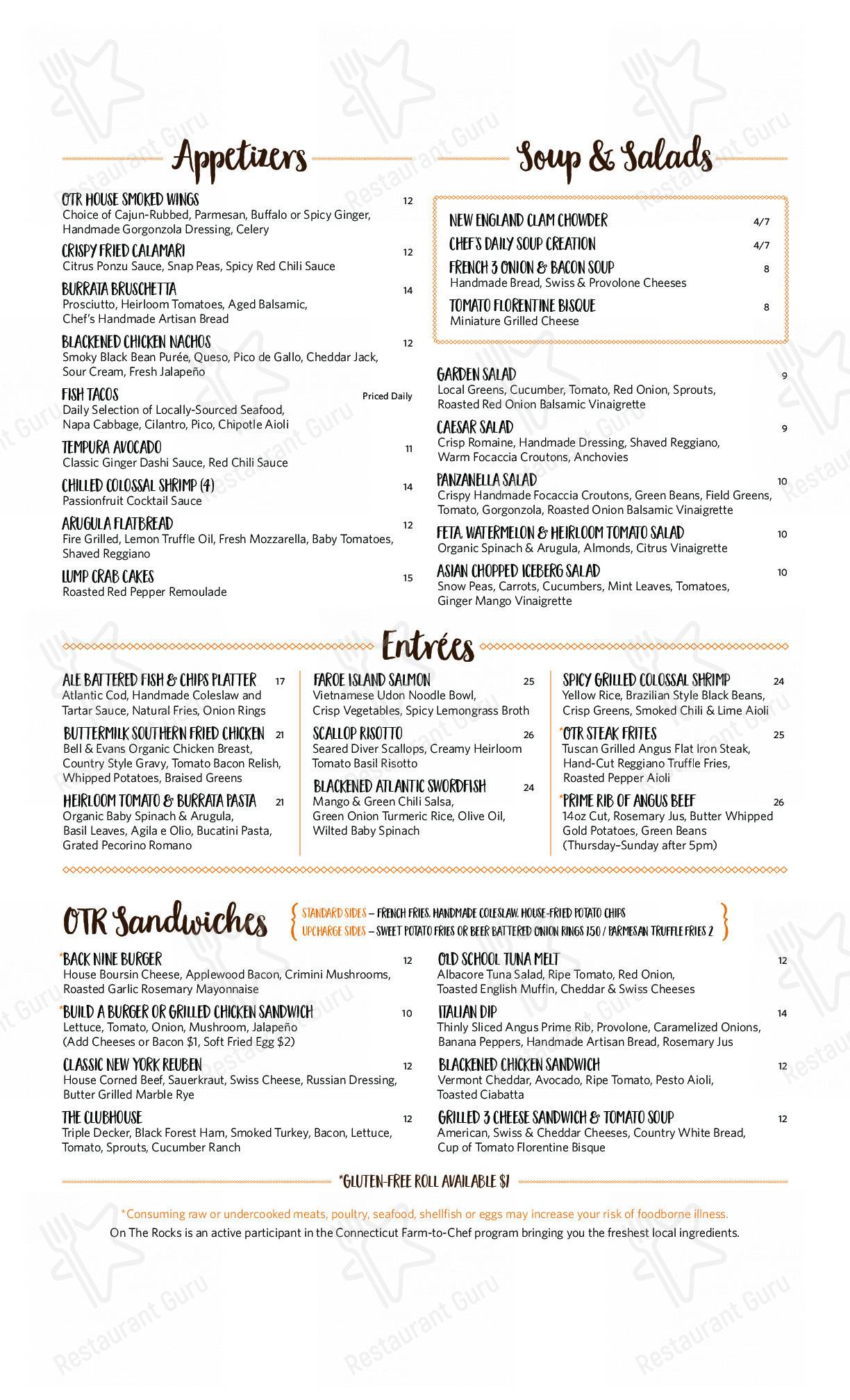 Menu at Fox Hopyard On the Rocks Restaurant, East Haddam