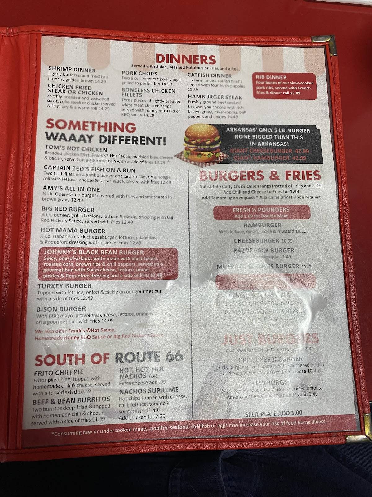 Menu at Ed Walker's Drive-In & Restaurant, Fort Smith