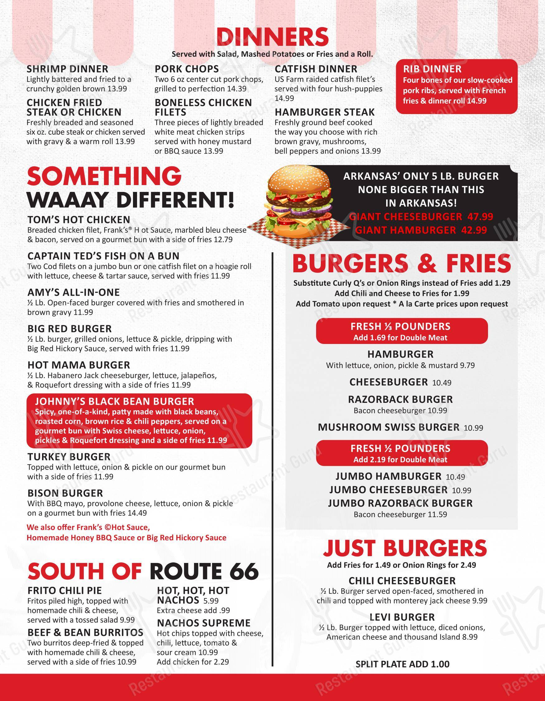 Menu at Ed Walker's Drive-In & Restaurant, Fort Smith