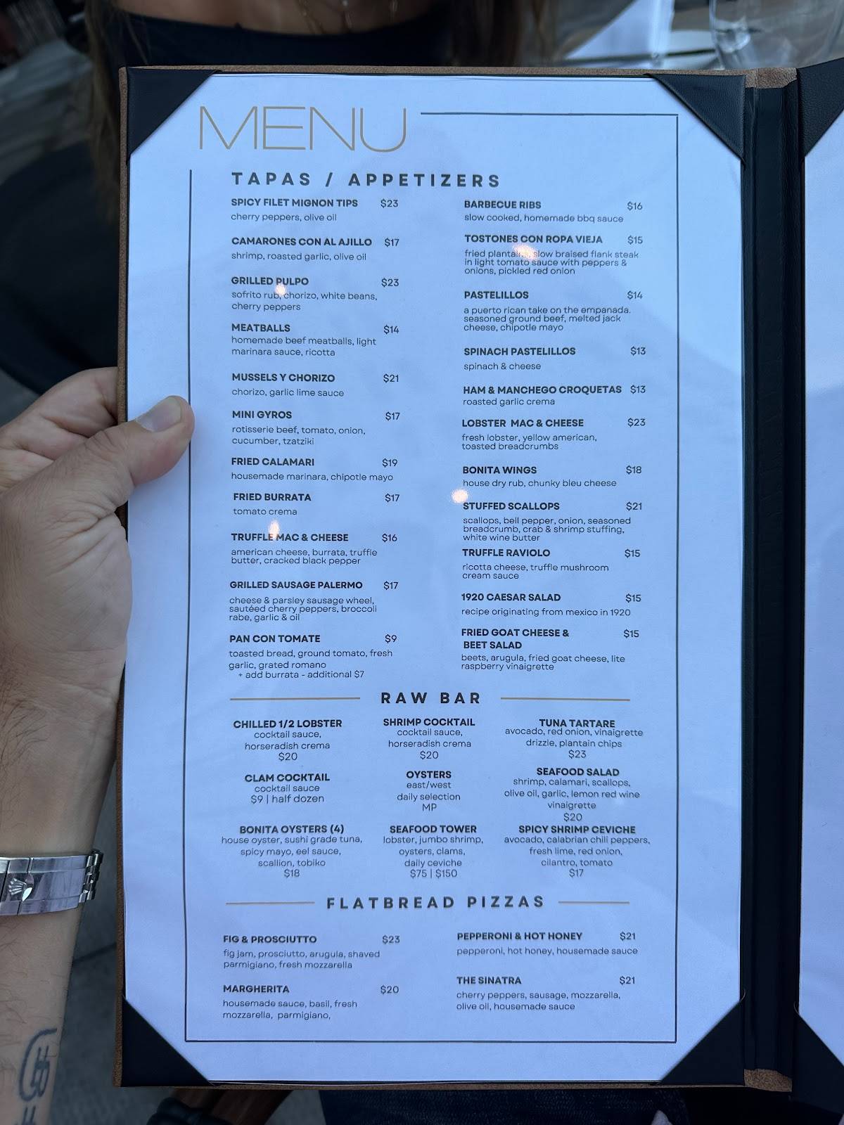 Menu at Bonita By The River - Edgewater pub & bar, Edgewater