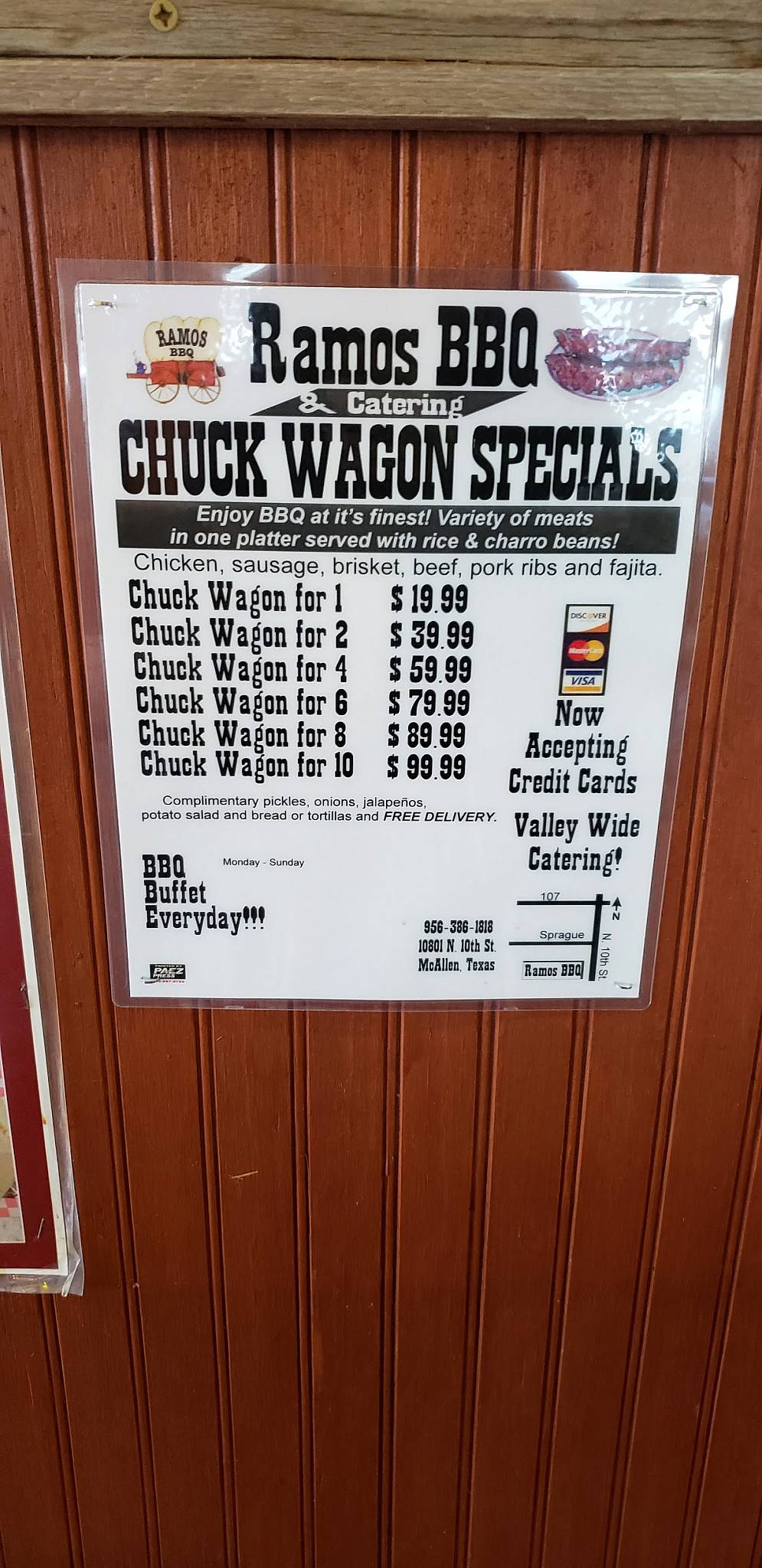 Menu at Ramos BBQ & Catering, McAllen, N 10th St