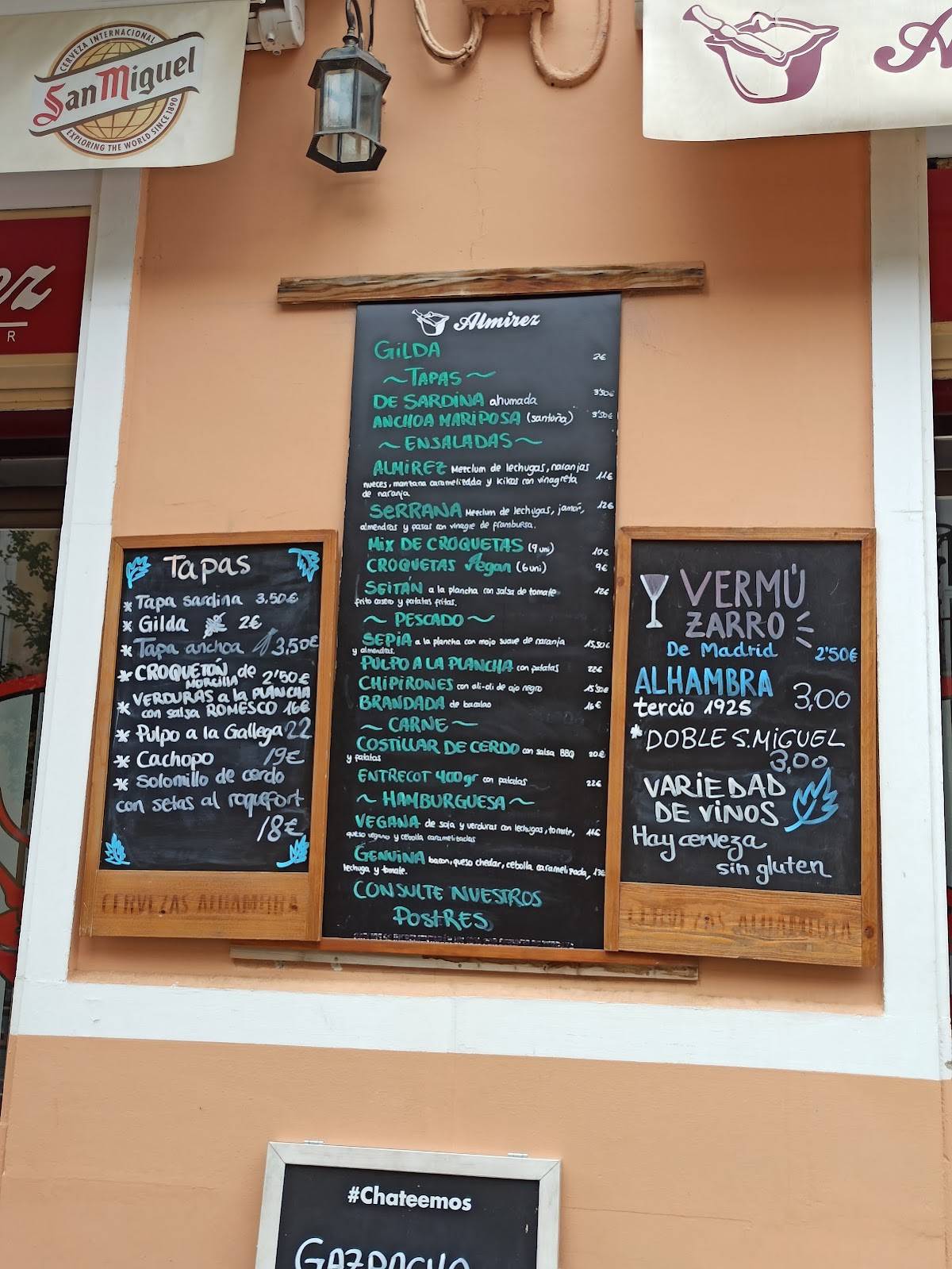 Menu at El Almirez Aranjuez pub & bar, Aranjuez