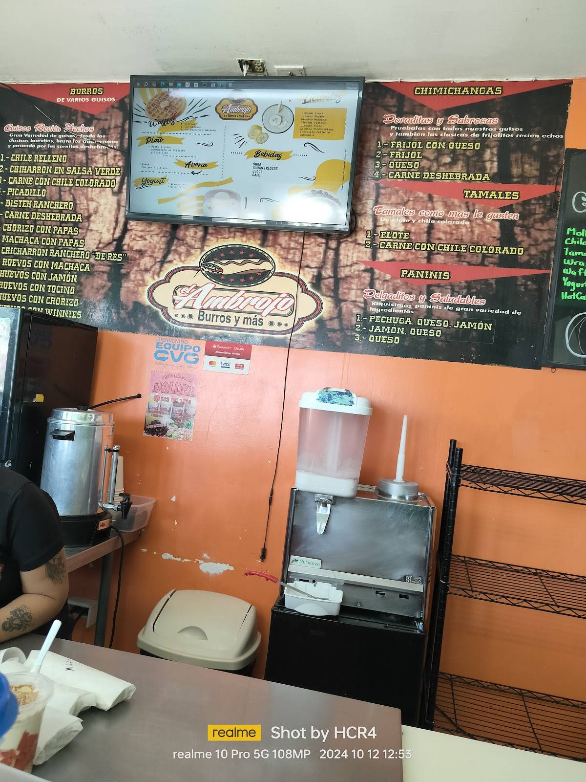 Carta del restaurante El Ambrojo, Agua Prieta