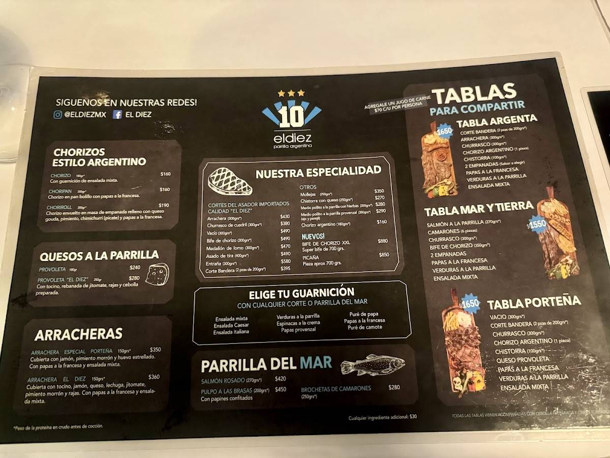 Carta de pizzería El Diez, Ciudad López Mateos, Avenida Alvaro Obregon ...