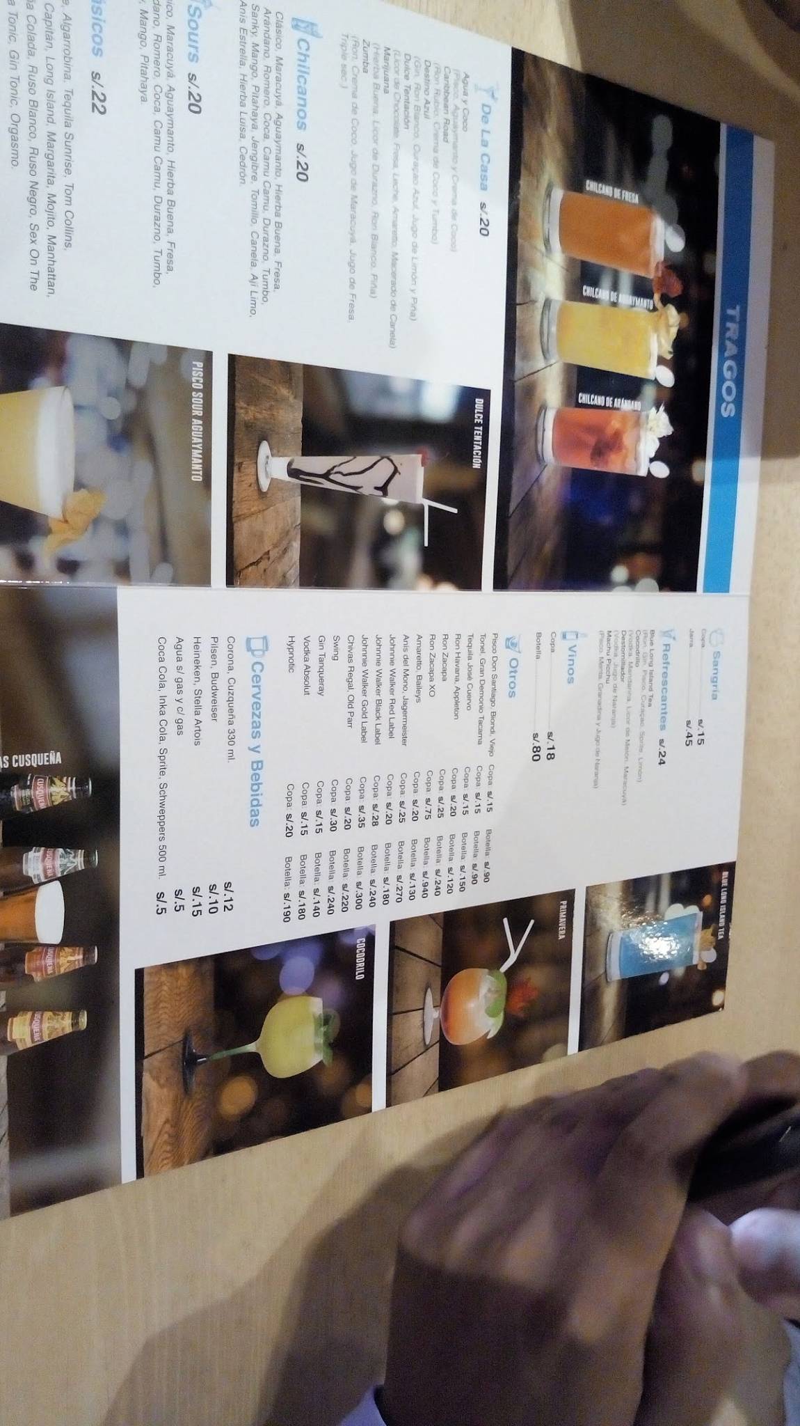 Carta del restaurante El Escondite - Blondet, San Isidro, Calle Armando ...
