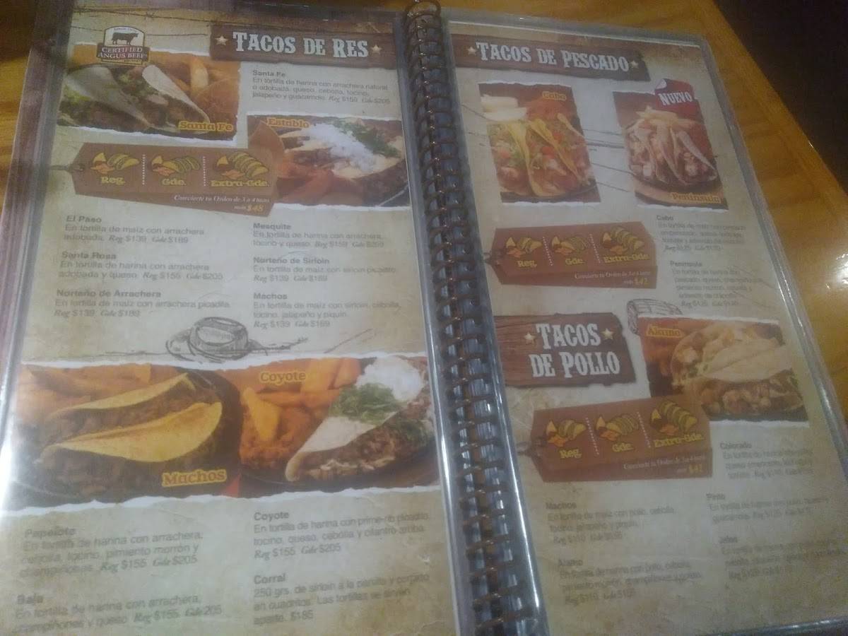 Carta del restaurante El Papalote Taco & Grill Cumbres, Monterrey ...