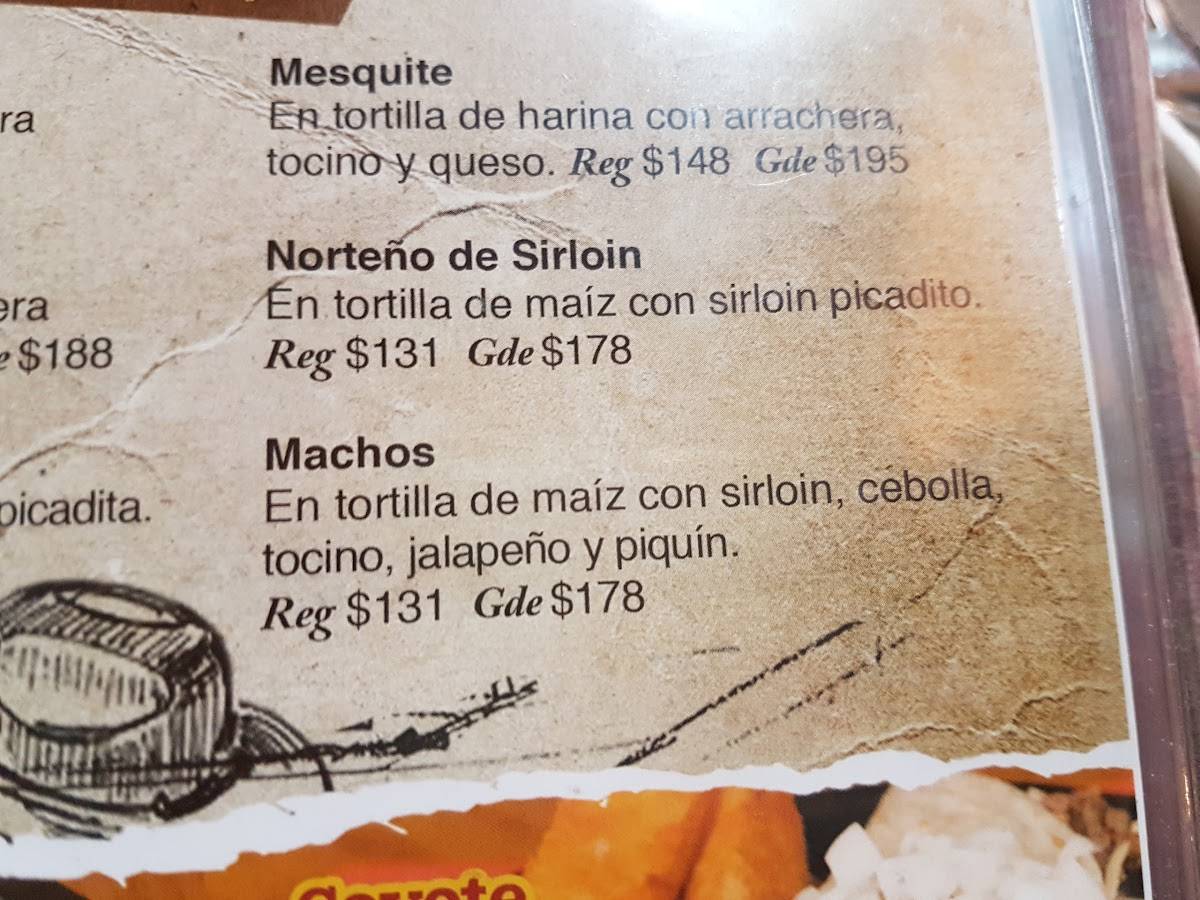 Carta del restaurante El Papalote Taco & Grill Cumbres, Monterrey ...