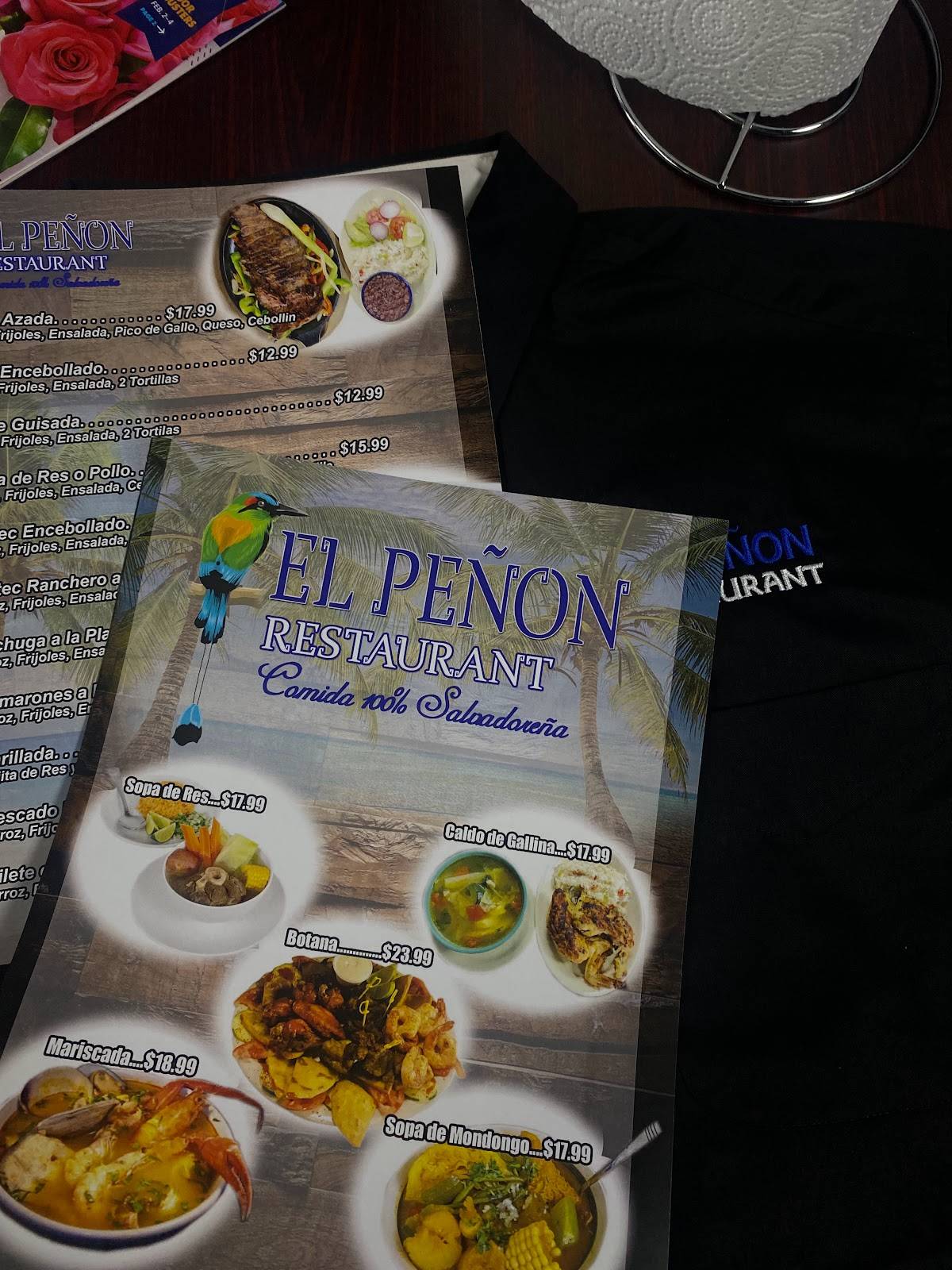 Menu at El Peñon Restaurante Salvadoreño, Irving