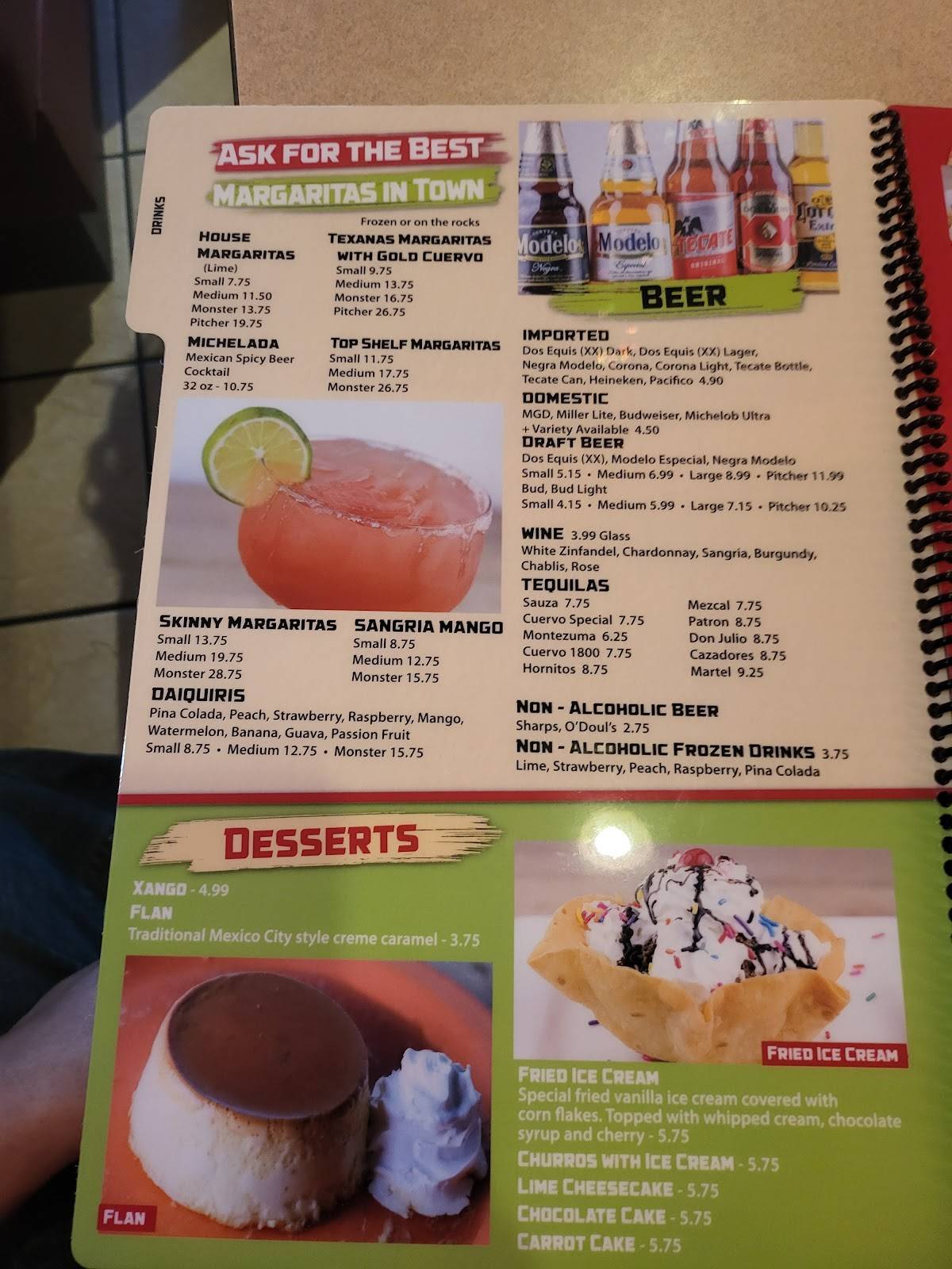 Menu at El Picante restaurant, Loveland, 903 Loveland Madeira Rd